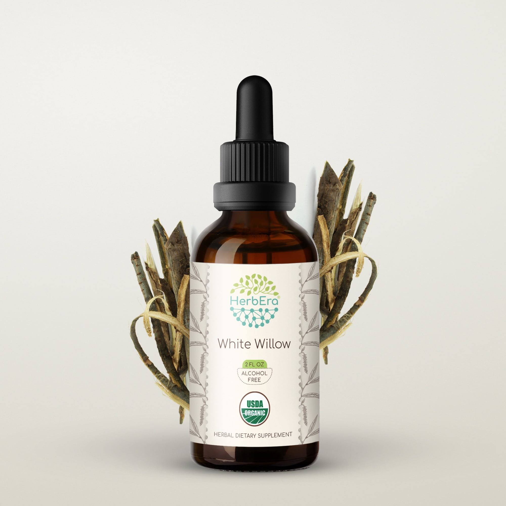 HerbEra White Willow Tincture, Organic Herbal Dietary Supplement for ...