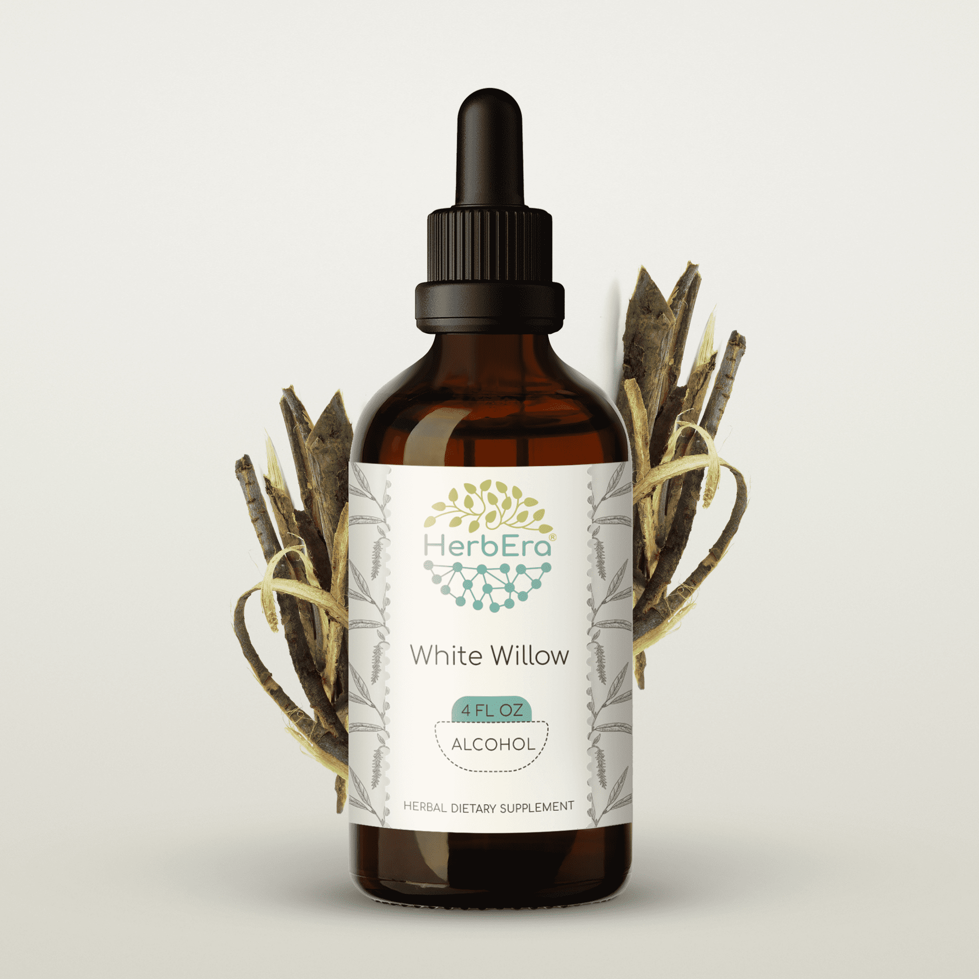 White Willow Alcohol Herbal Extract Tincture, Super-Concentrated White ...