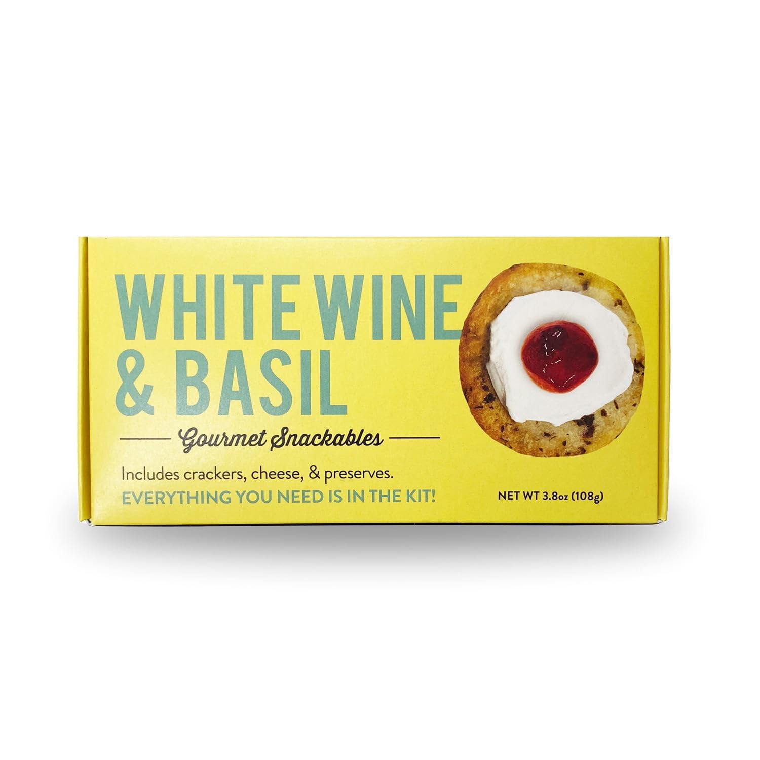 White Wine & Basil Gourmet Artisan Snack Kits 10 Count Crackers Plus ...