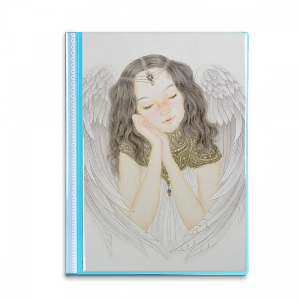 White Wing Pretty Girl Chinese Painting Book Sheet Protectors Portfolio ...
