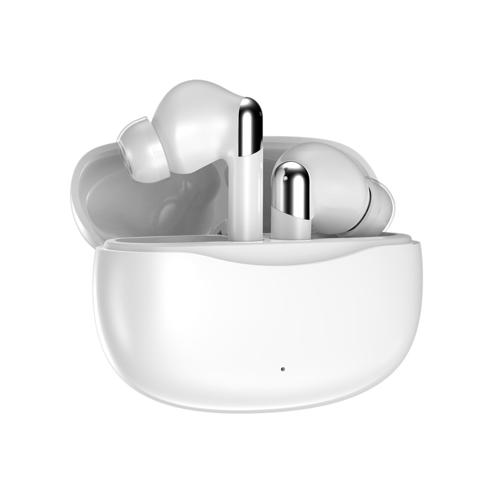 White Wireless Bluetooth Headphones Intelligent Noise Reduction With ...