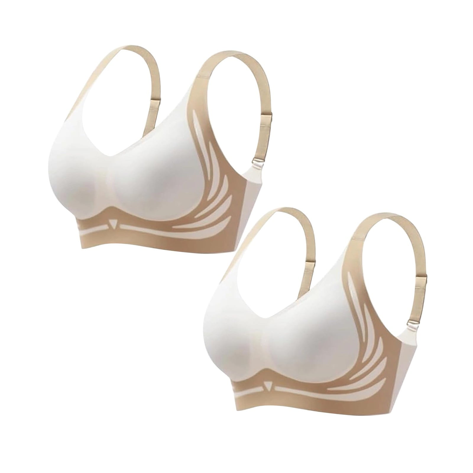 White Wireless Bras Daily Comfort Wireless Shaper Bra Skin Bras for ...