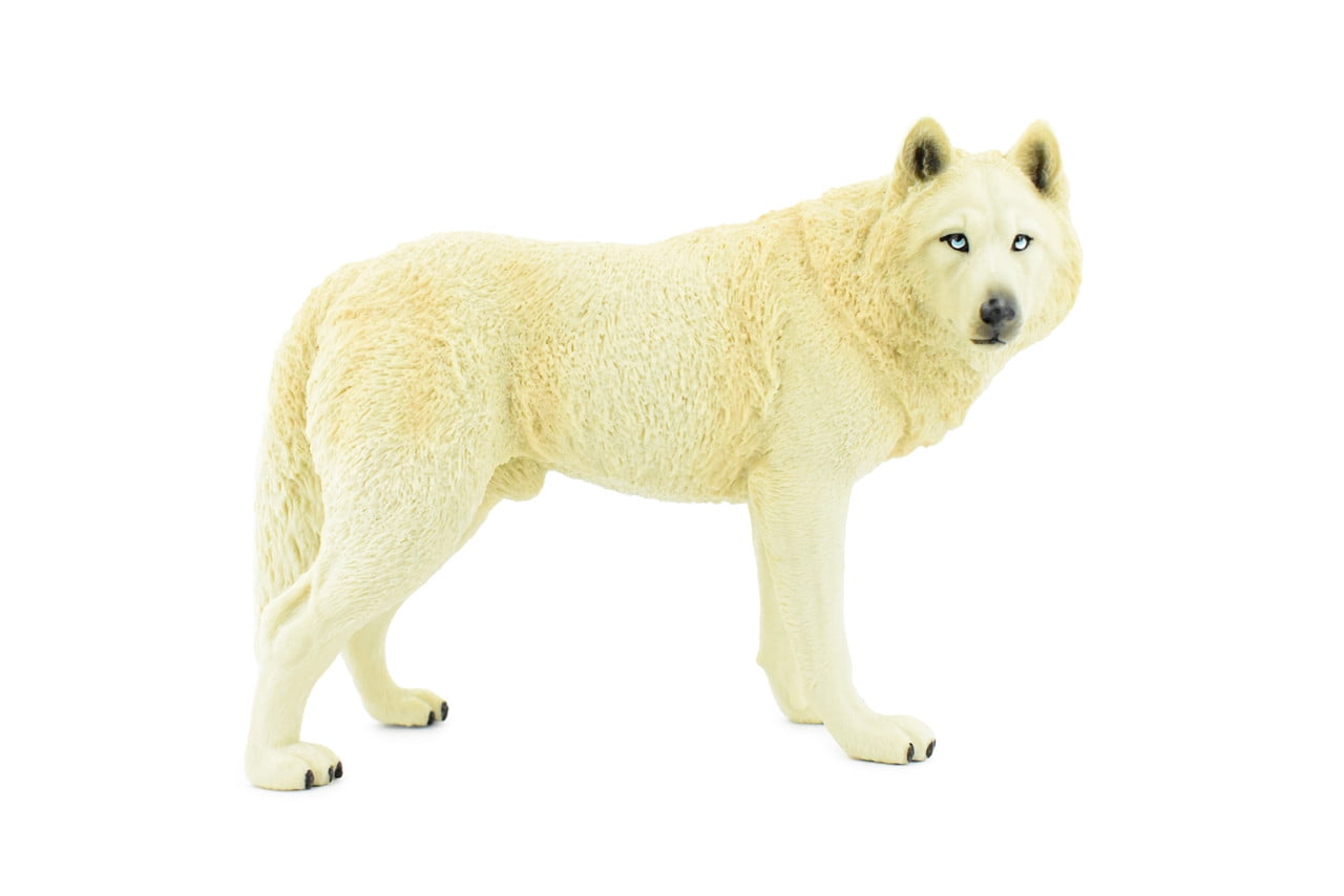 White Wolf, Arctic Timber Wolf, Museum Quality, Hand Painted, Rubber ...