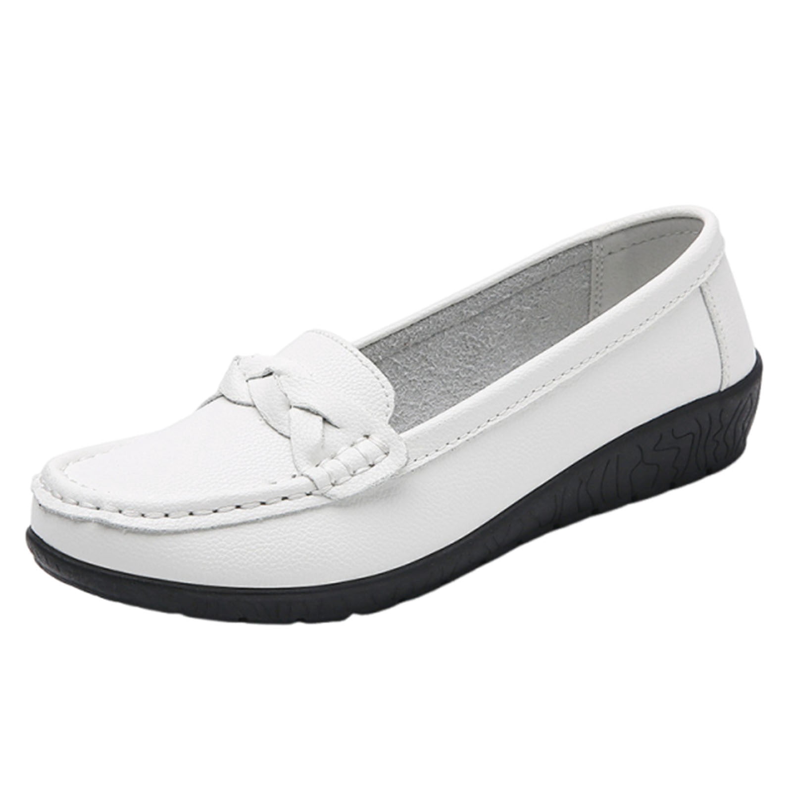 White Women Relaxed Summer Fish Mouth Wedge Heel Thick Sole Sandals For ...