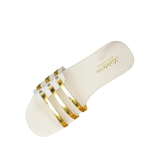 White Women'S Casual Plus-Size Peep-Toe On Beach Sandals Fashionable ...