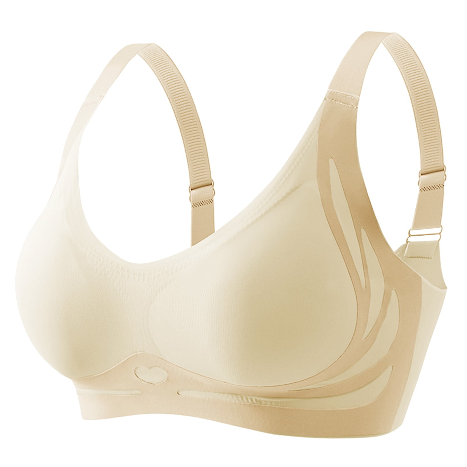 White Women's Bra, Fitting Bra Wireless Bra Bra Fitting Anti Sagging ...