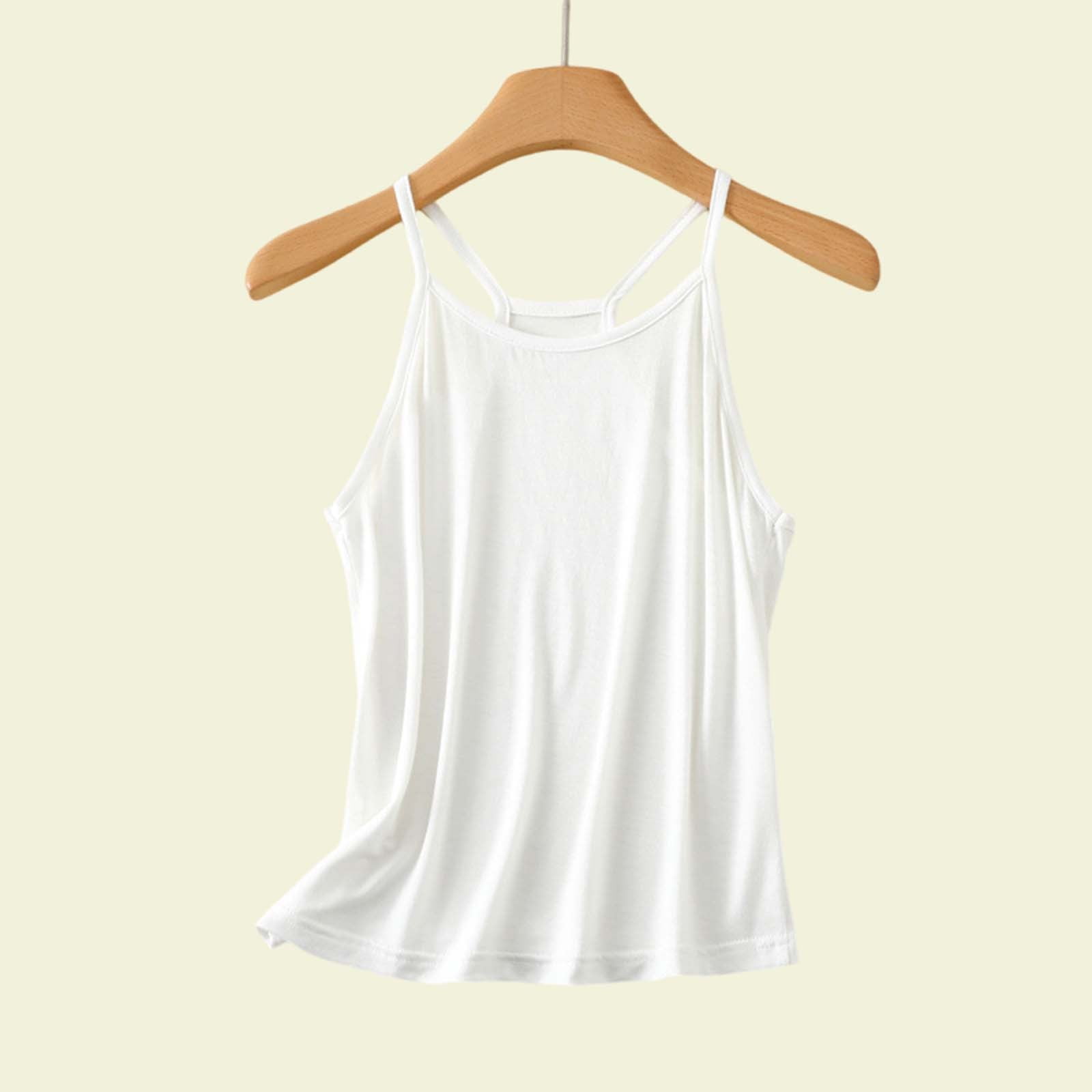 White Womens Tops Womens V Neck Cam Is Ol E Tank Top Spaghetti Strap ...