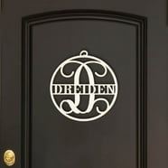 Personalized Antique White Wood Monogram Plaque - Walmart.com