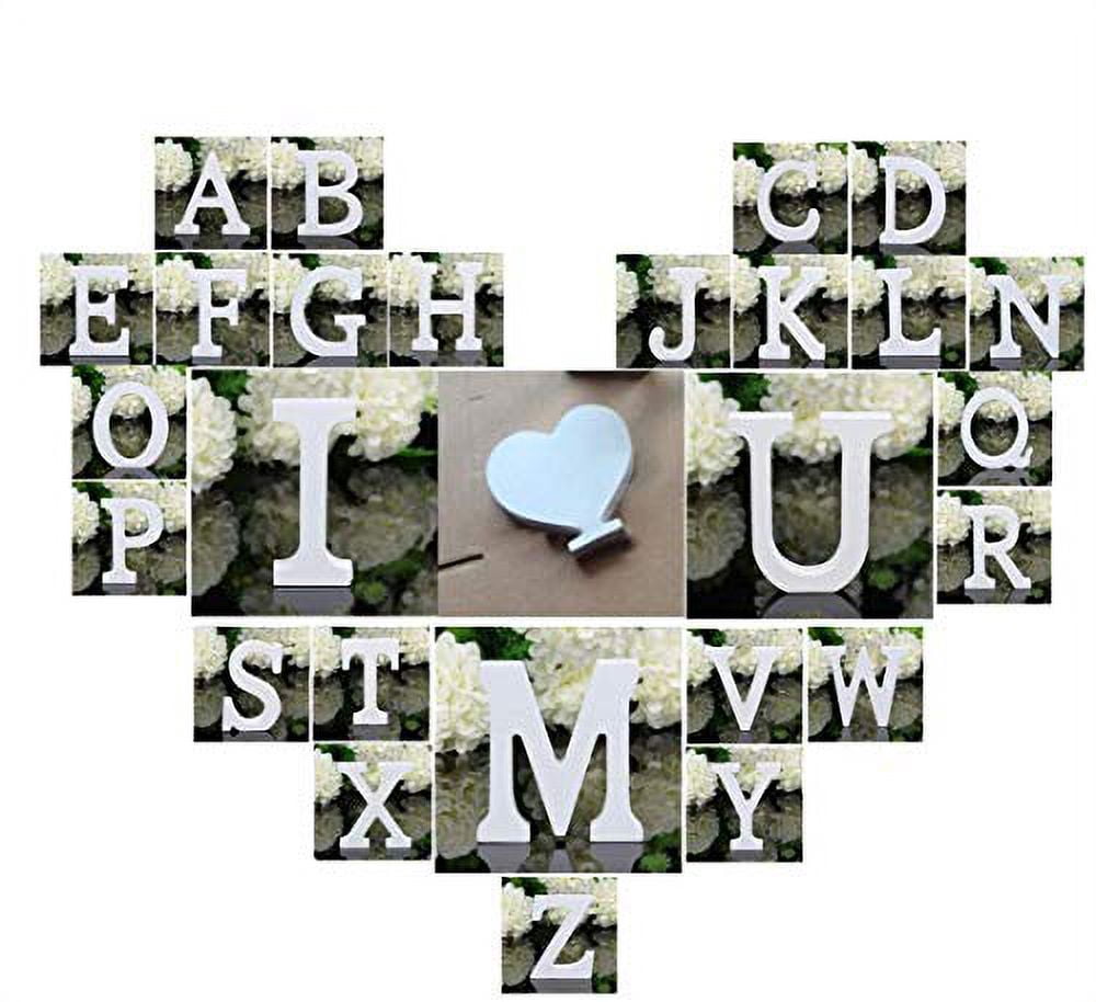 White Wood Letter for Craft DIY Alphabet Hanging Wall Letters Wedding ...