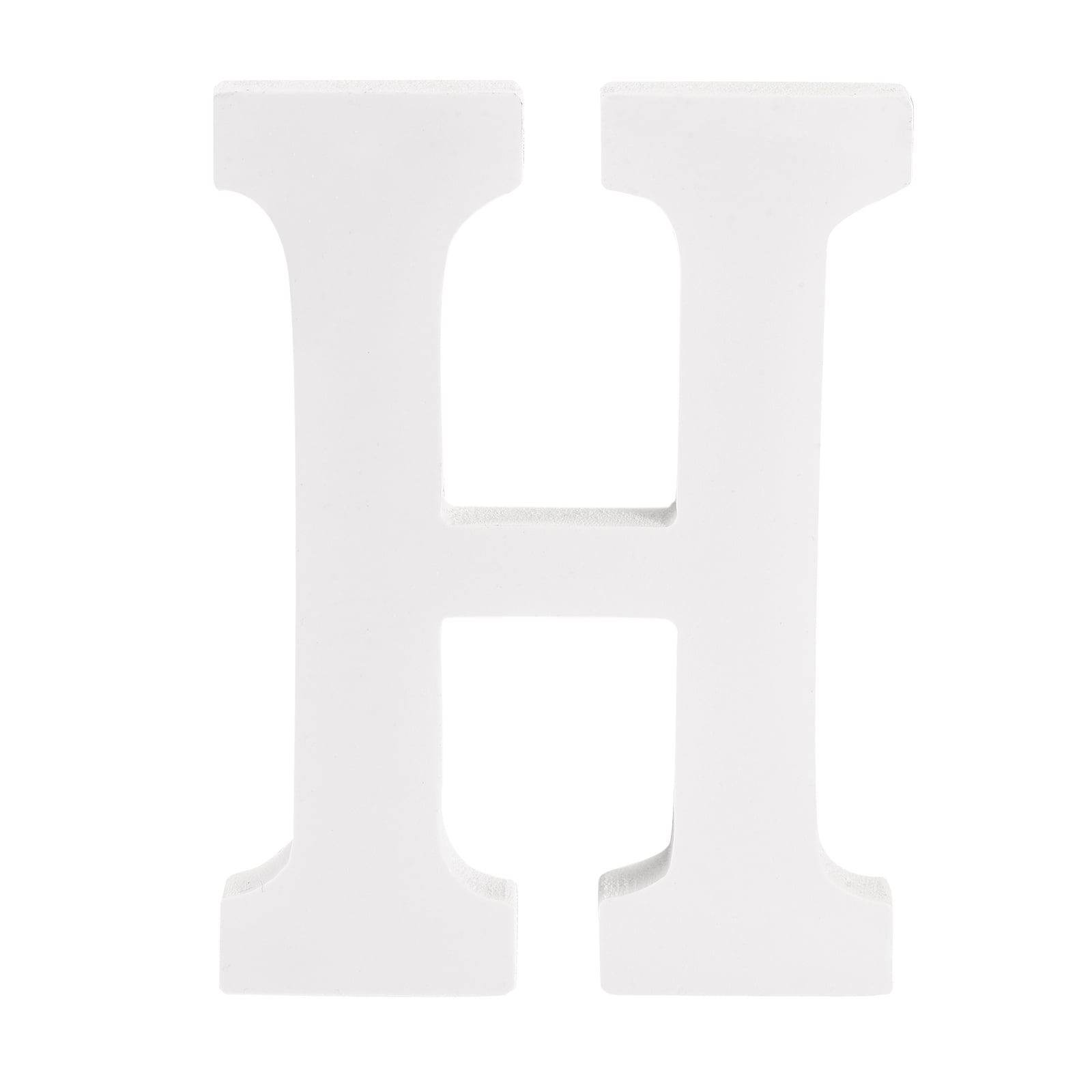 White Wood Letters 4 Inch, Wood Letters for DIY Party Projects (H ...