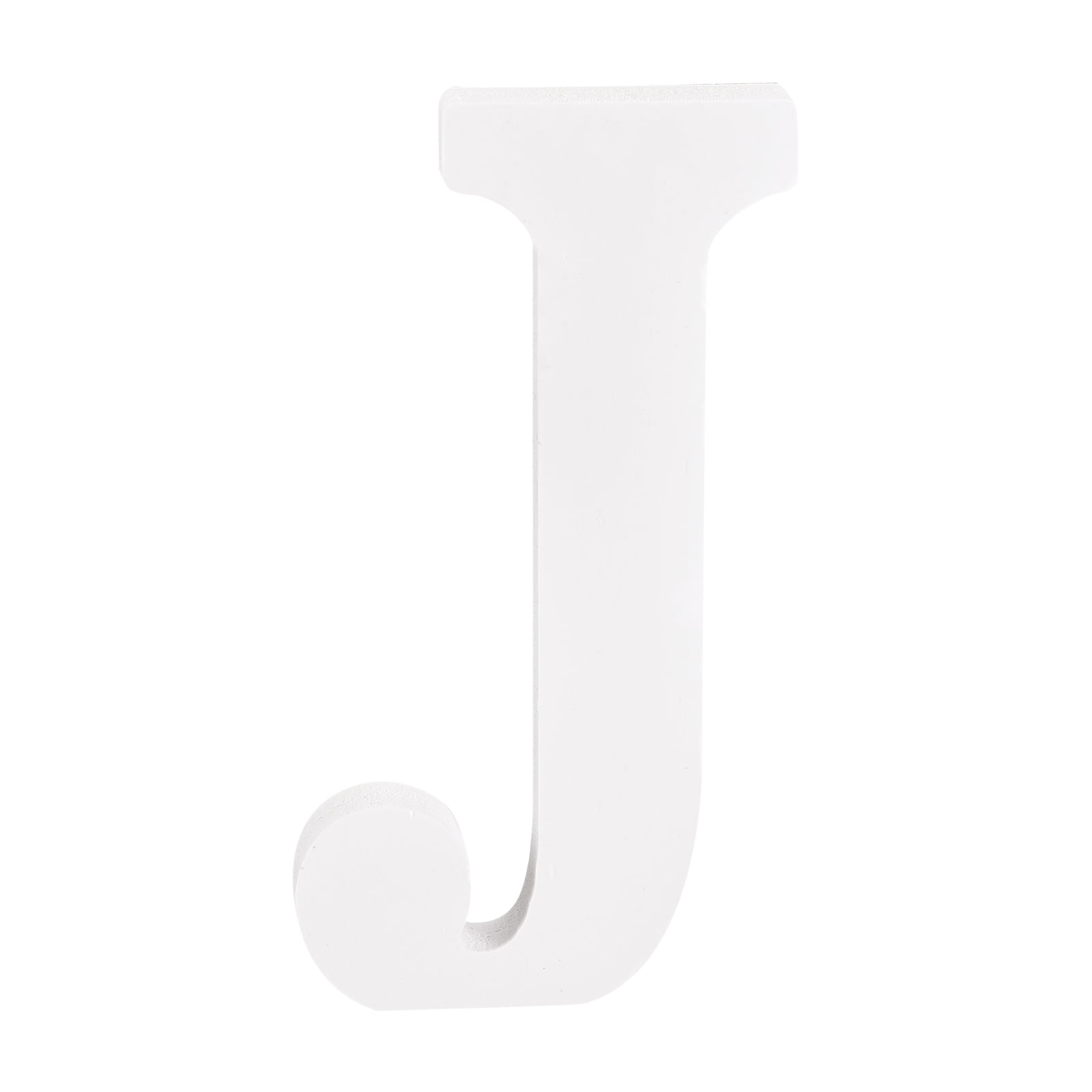 White Wood Letters 4 Inch, Wood Letters for DIY Party Projects (J ...