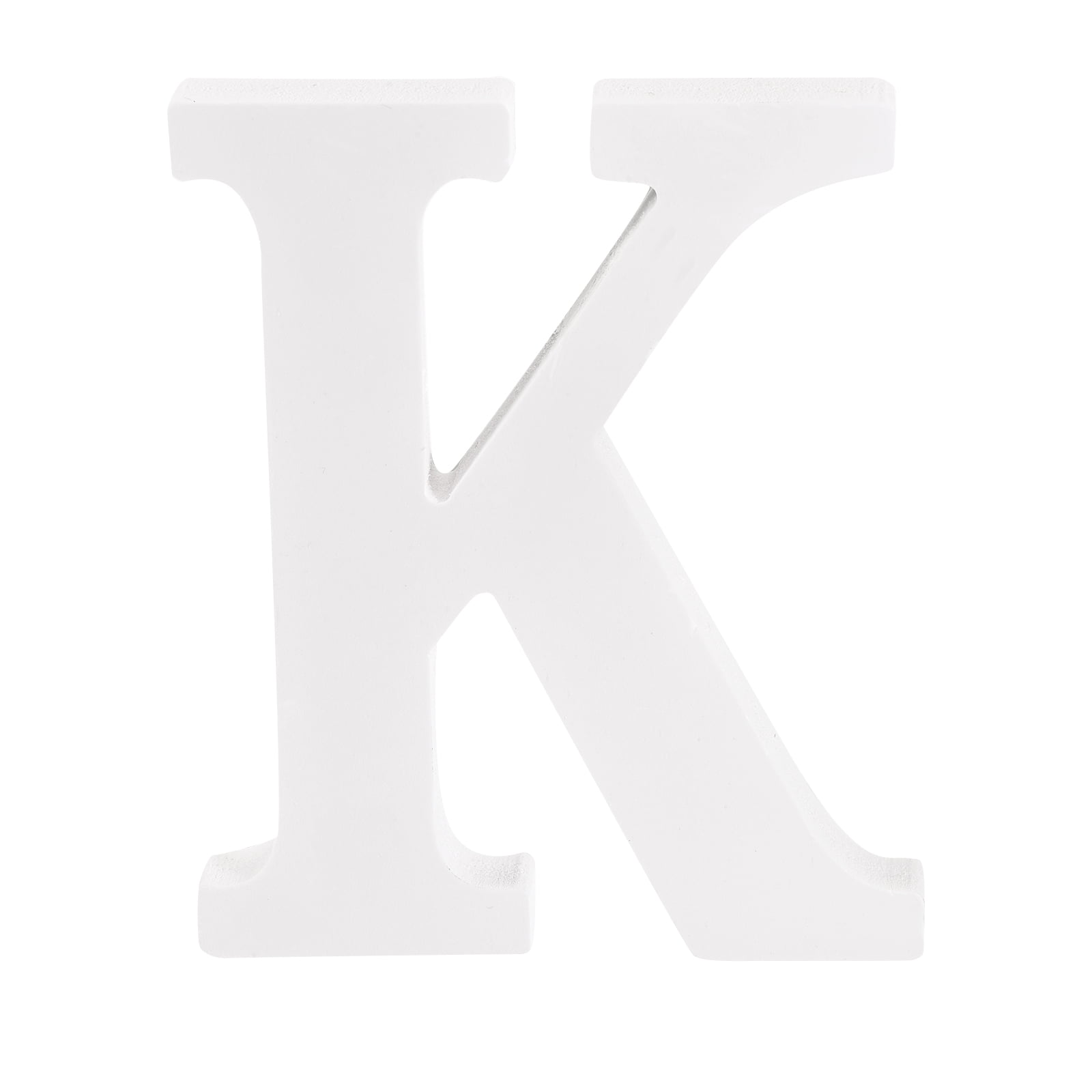 White Wood Letters 4 Inch, Wood Letters for DIY Party Projects (K ...