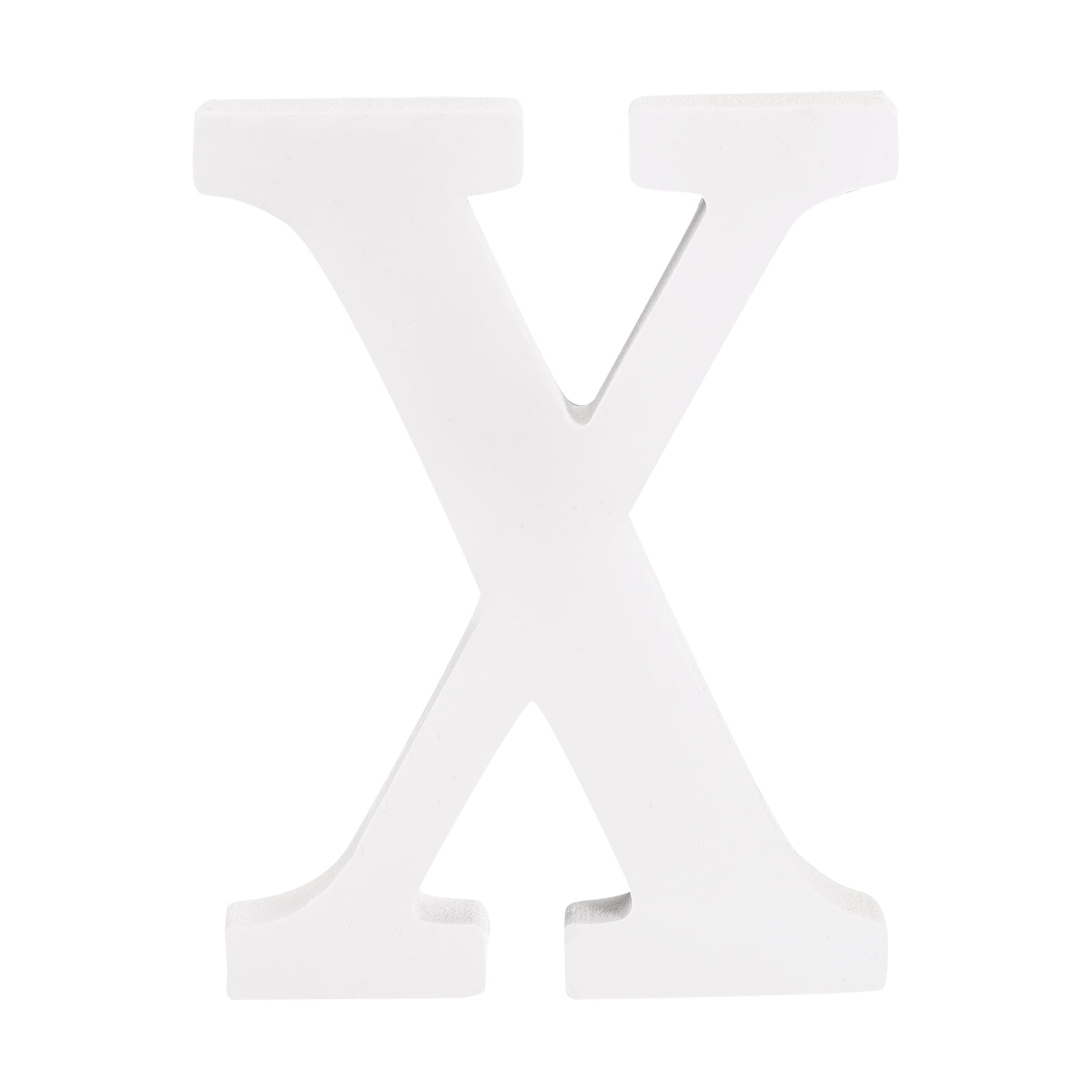 White Wood Letters 4 Inch, Wood Letters for DIY Party Projects (X ...