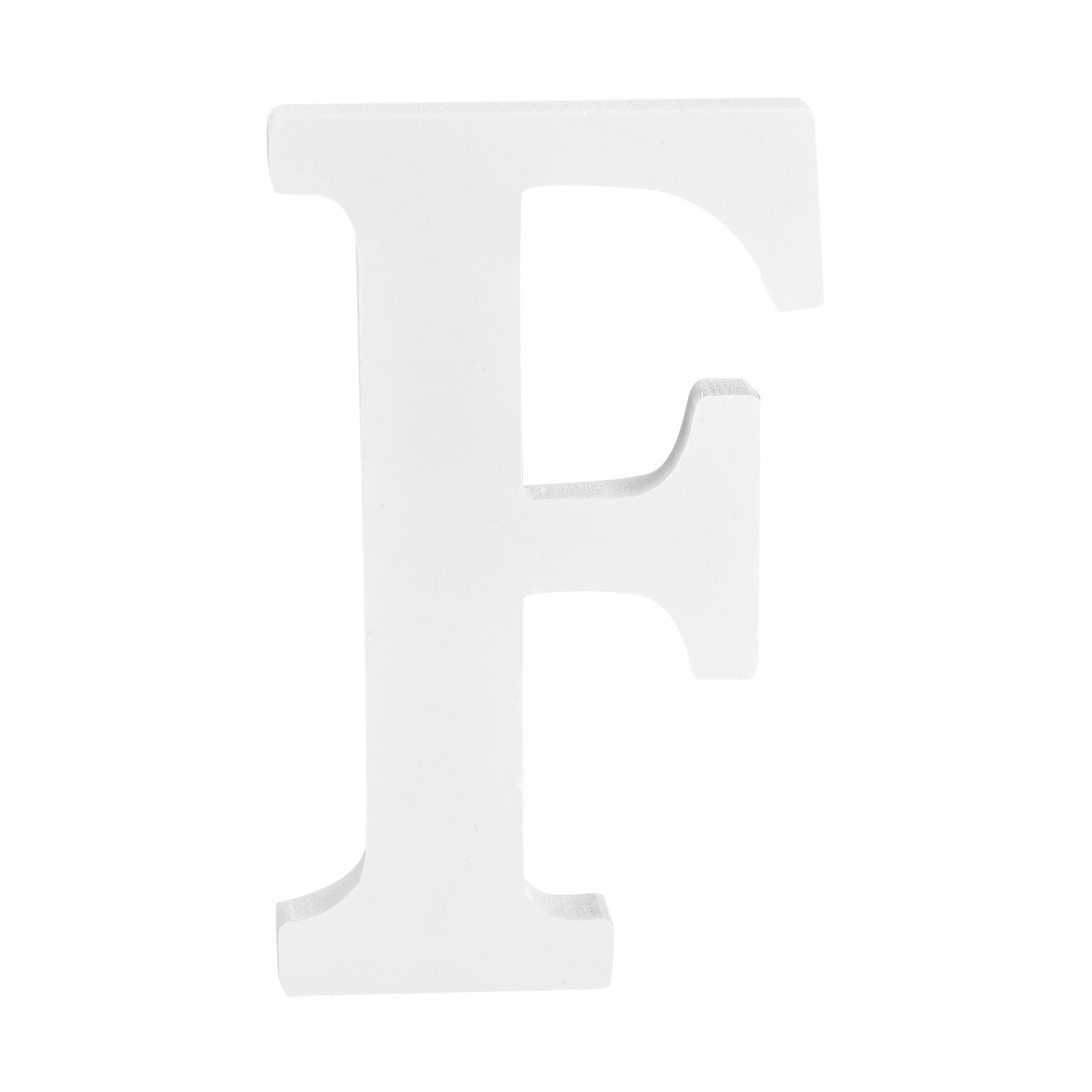 White Wood Letters 6 Inch, Wood Letters for DIY Party Projects (F ...