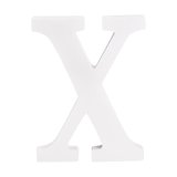 White Wood Letters 6 Inch, Wood Letters for DIY Party Projects (X ...