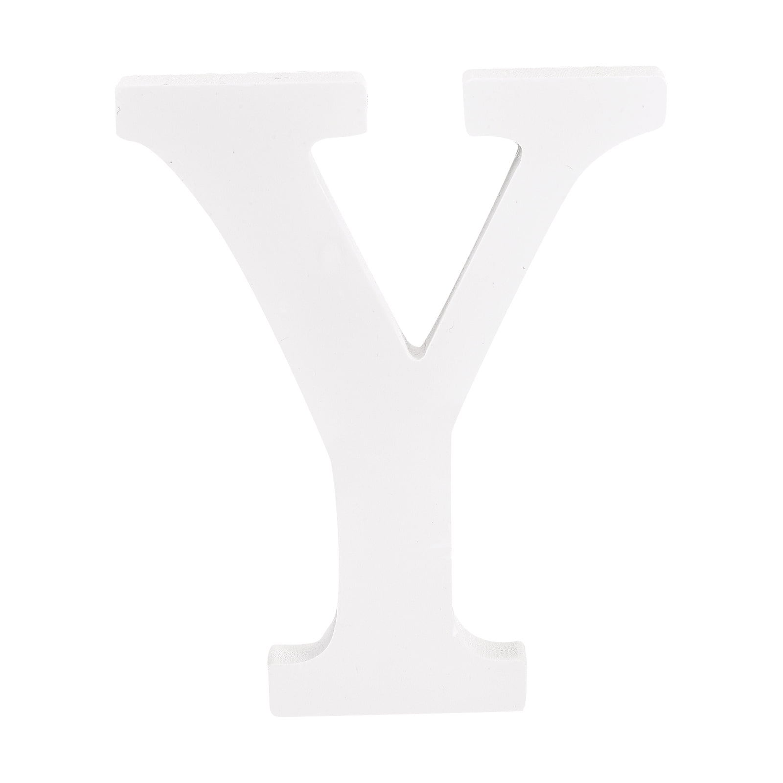 White Wood Letters 6 Inch, Wood Letters for DIY Party Projects (Y ...