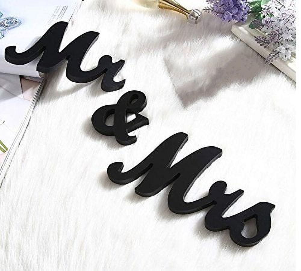White Wood Sign Vintage Style Mr and Mrs Sign Mr & Mrs Wooden Letters ...