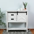 White Wood Sliding Door Console Table - Walmart.com