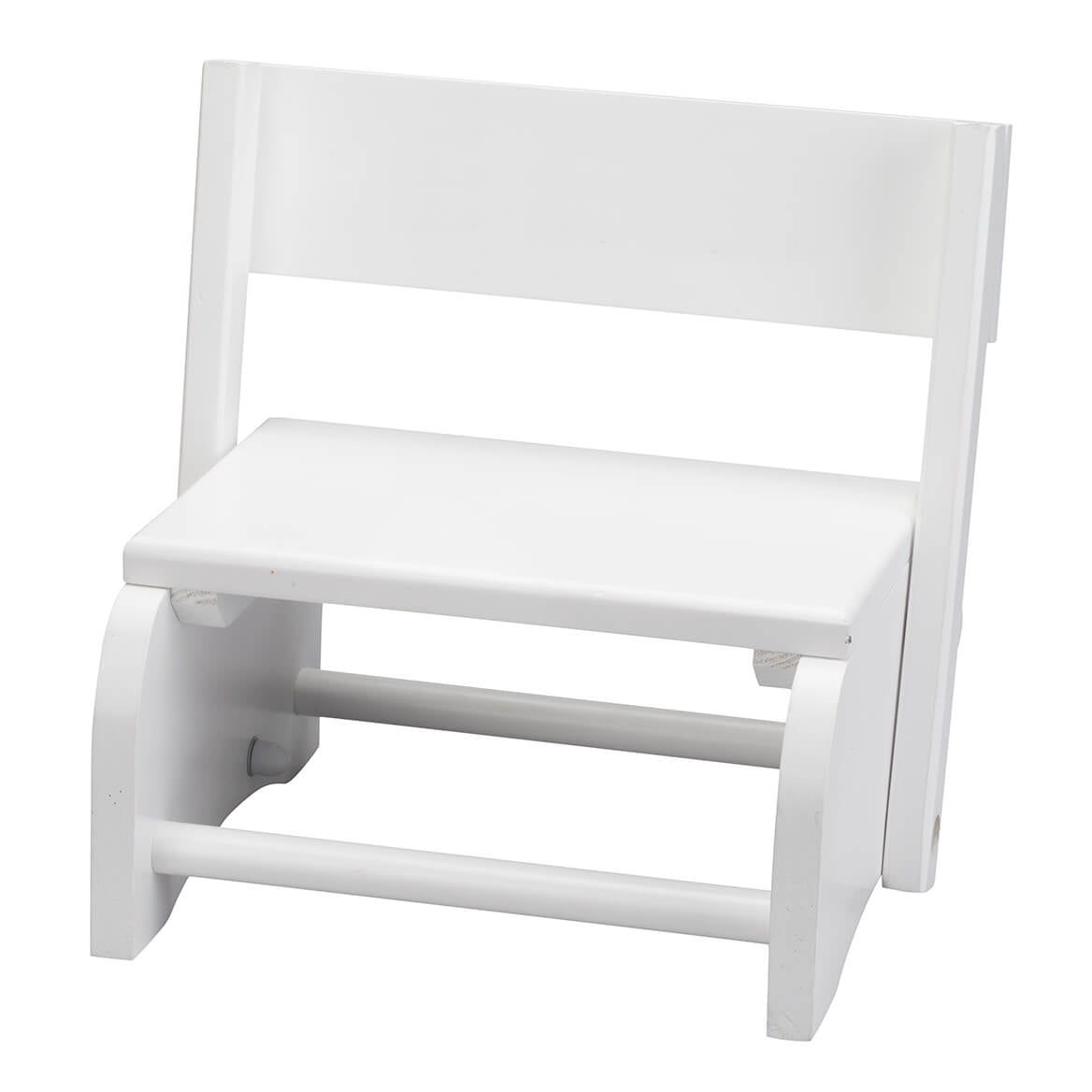 White Wooden 2-in-1 Chair and Stepstool - Walmart.com