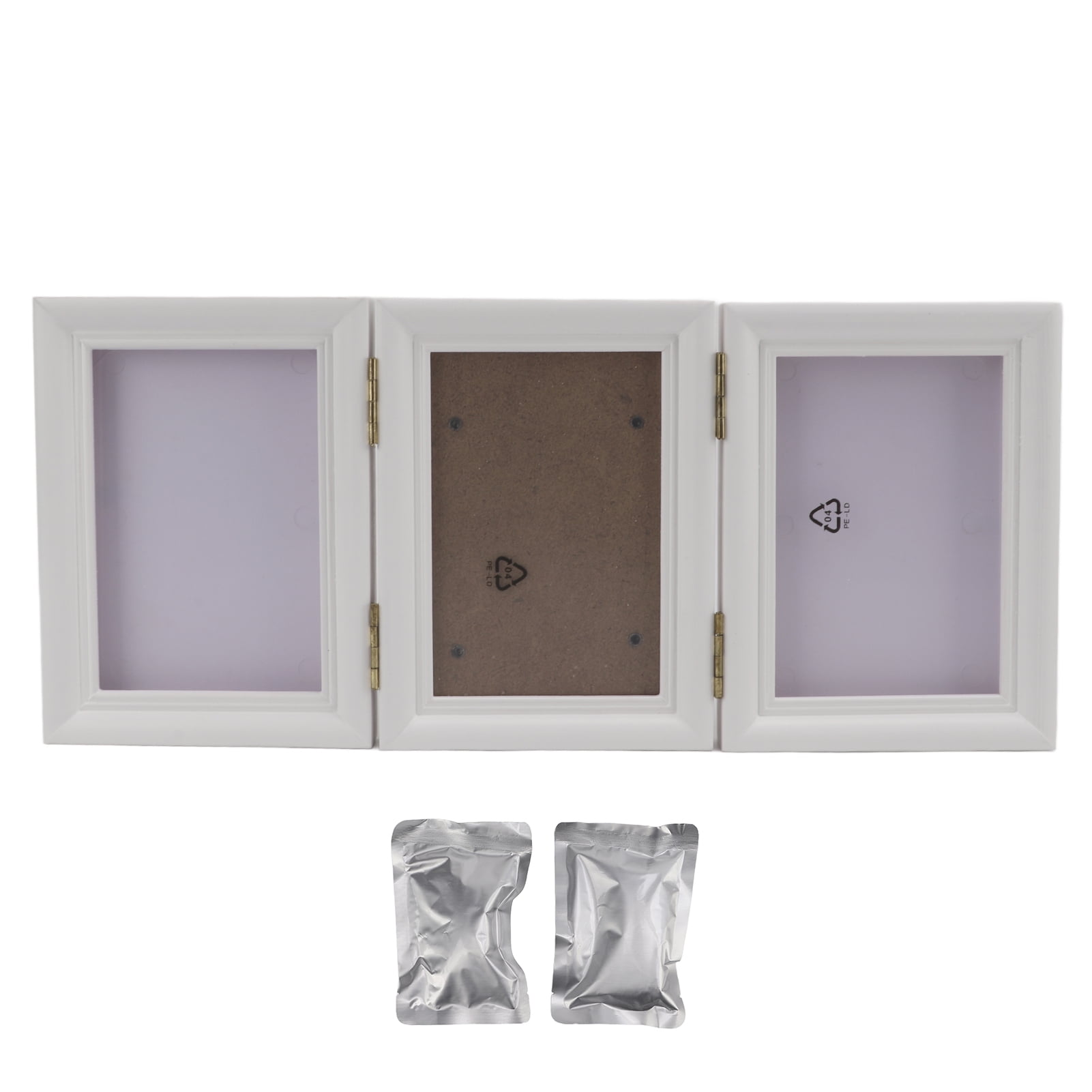 White Wooden Dog Paw Print Photo Frame Kit Pet Memorial Picture Frame ...