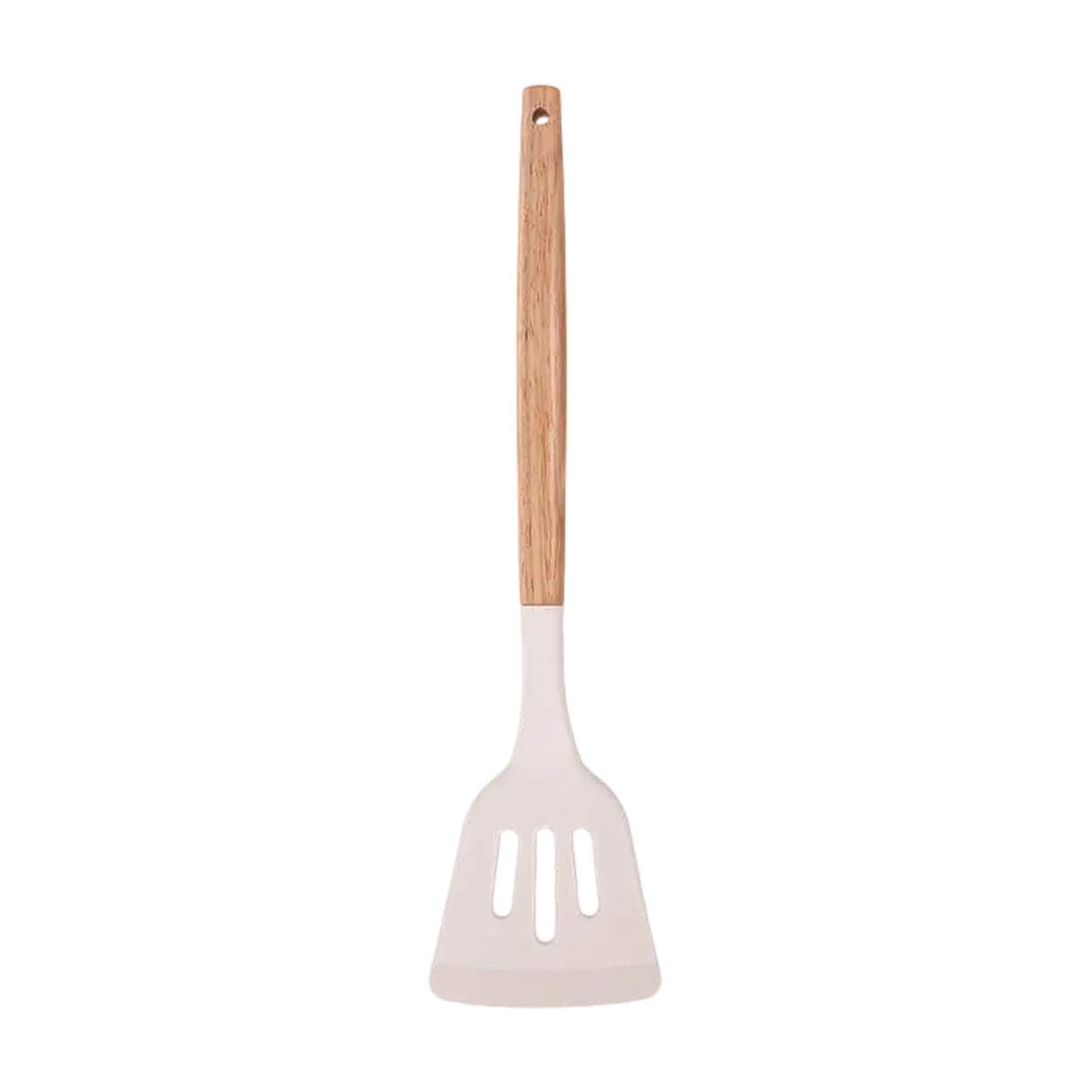 White Wooden Handle Silicone Spatula Spoon Soup Spoon Household Stir ...