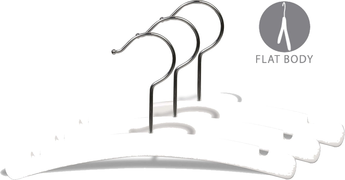 Free Shipping! International Hanger White Wooden Kids Hangers, Box of ...