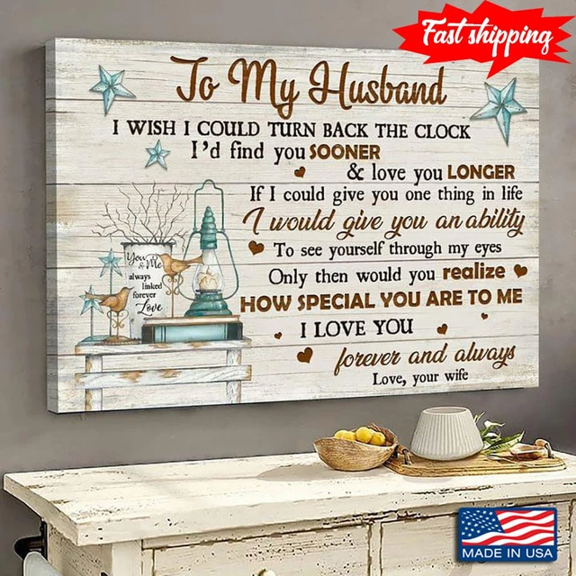 White Wooden Theme &Amp Blue Things To My Husband You &Amp Me Always ...