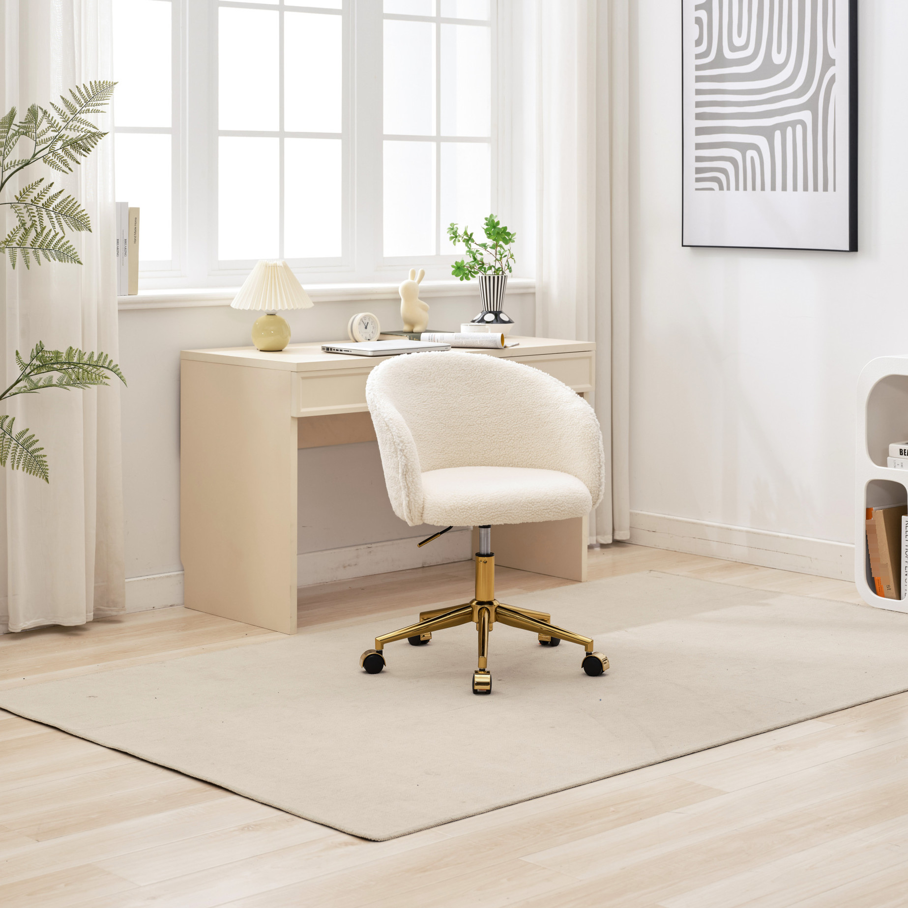White Wool Design | High Back Support | Bedroom Accent Chair - Walmart.com
