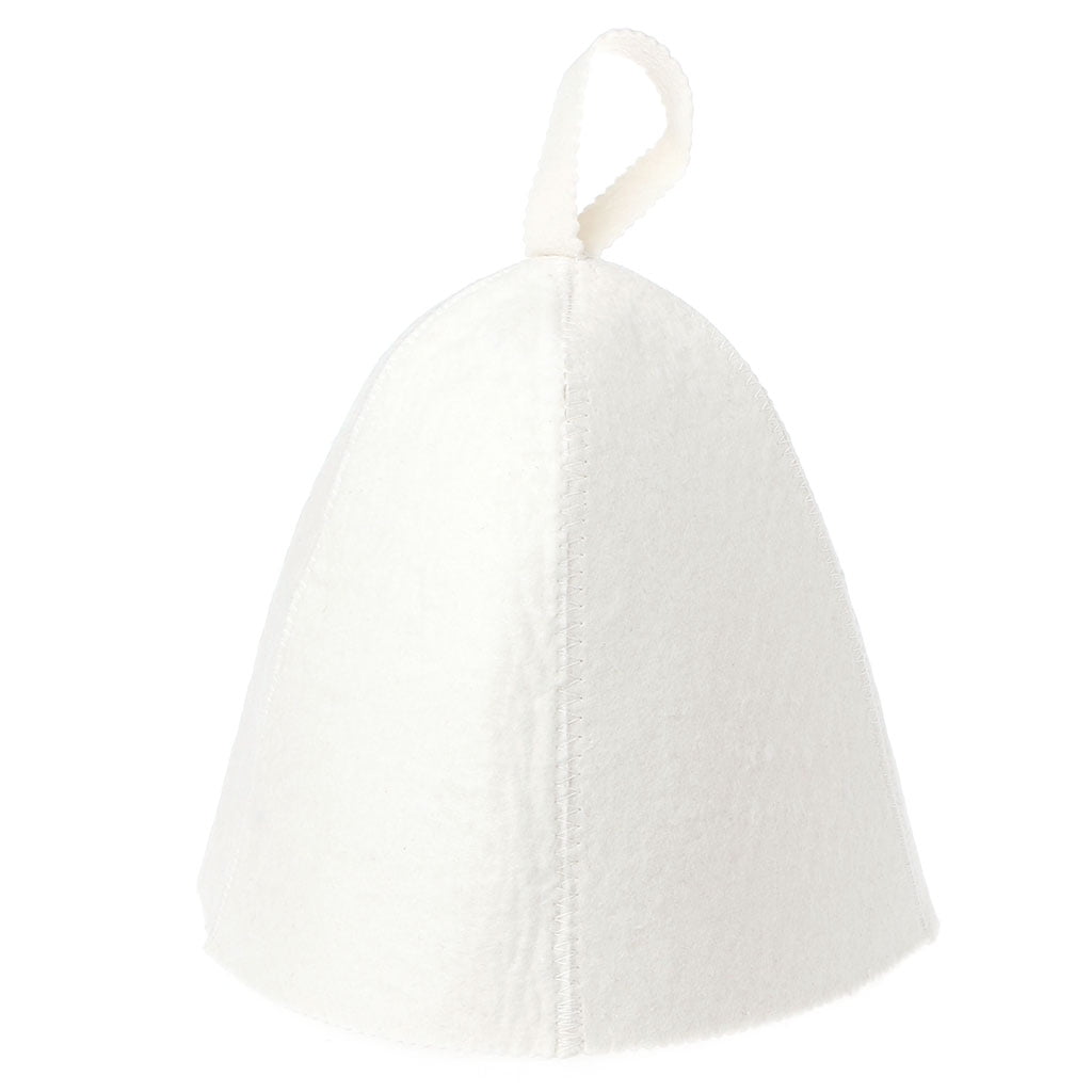 White Wool Felt Sauna Hat Russian Banya Cap Bath Shower for Head for ...