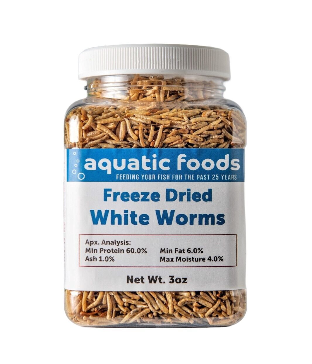 White Worms--Freeze Dried Floating White Worms for All Tropical Fish ...