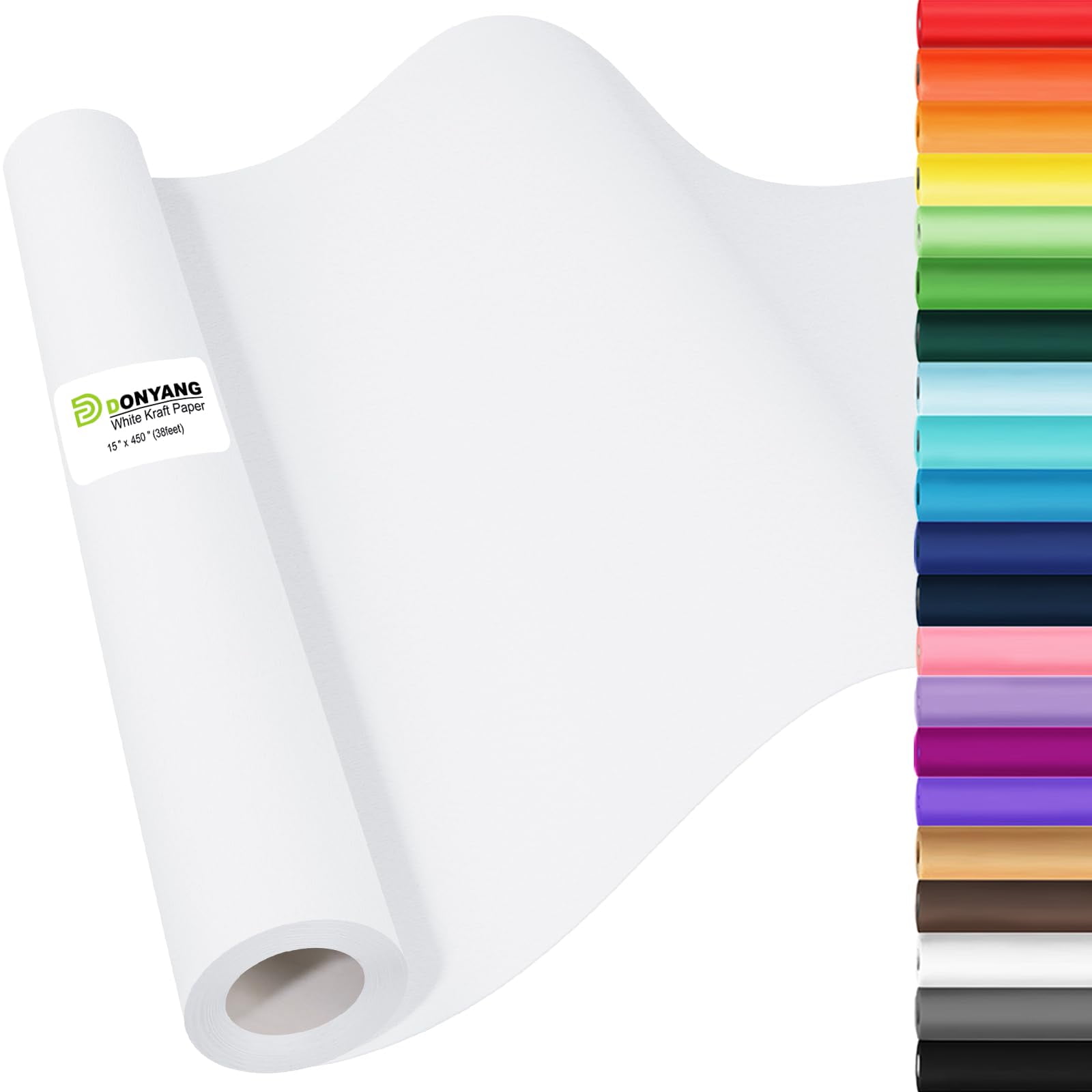 White Wrapping Paper Craft Paper Kraft Paper Roll x 450", Bulletin ...