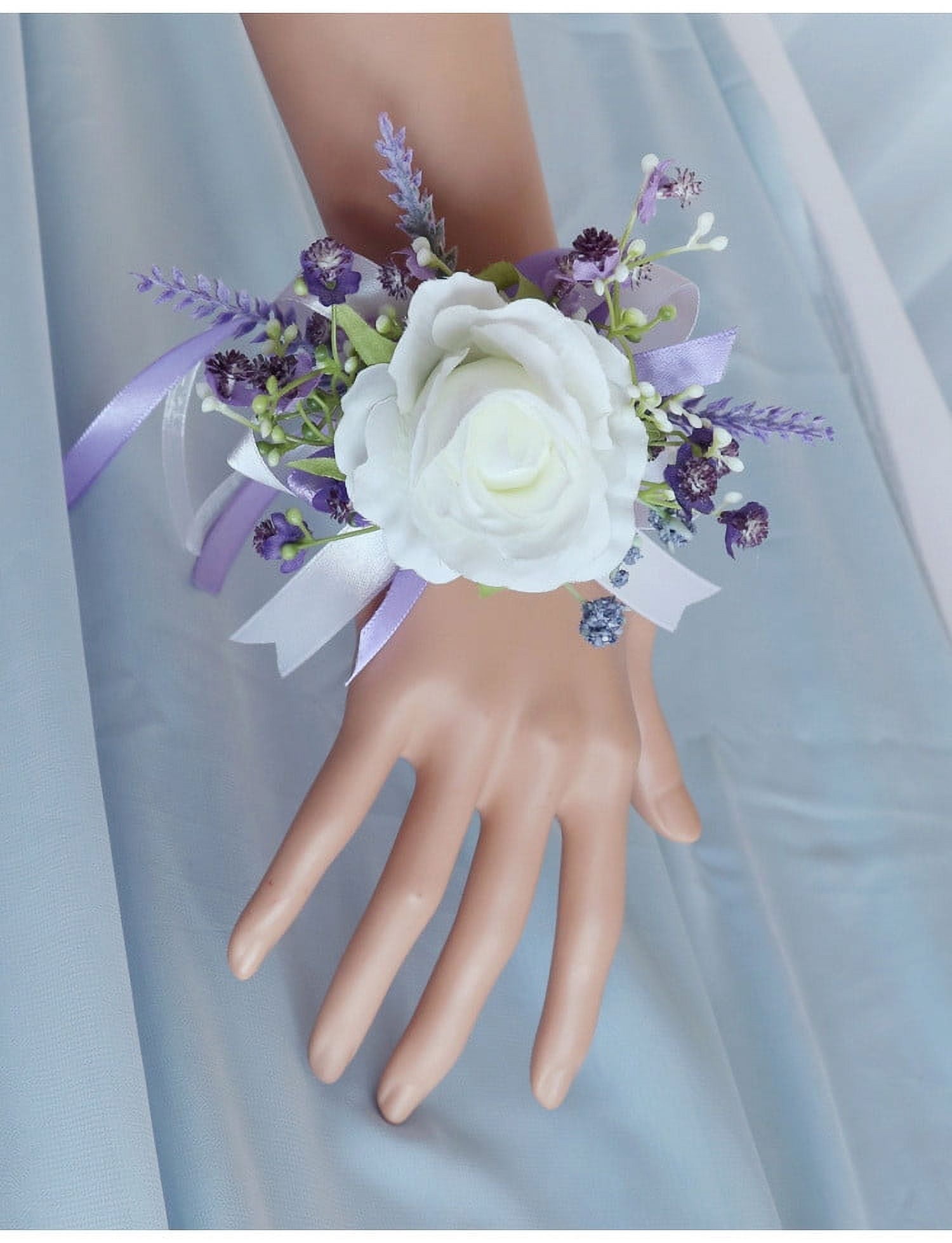 White Wrist Flower And Corsage, Corsage Prom Decoration, Rose Corsage ...
