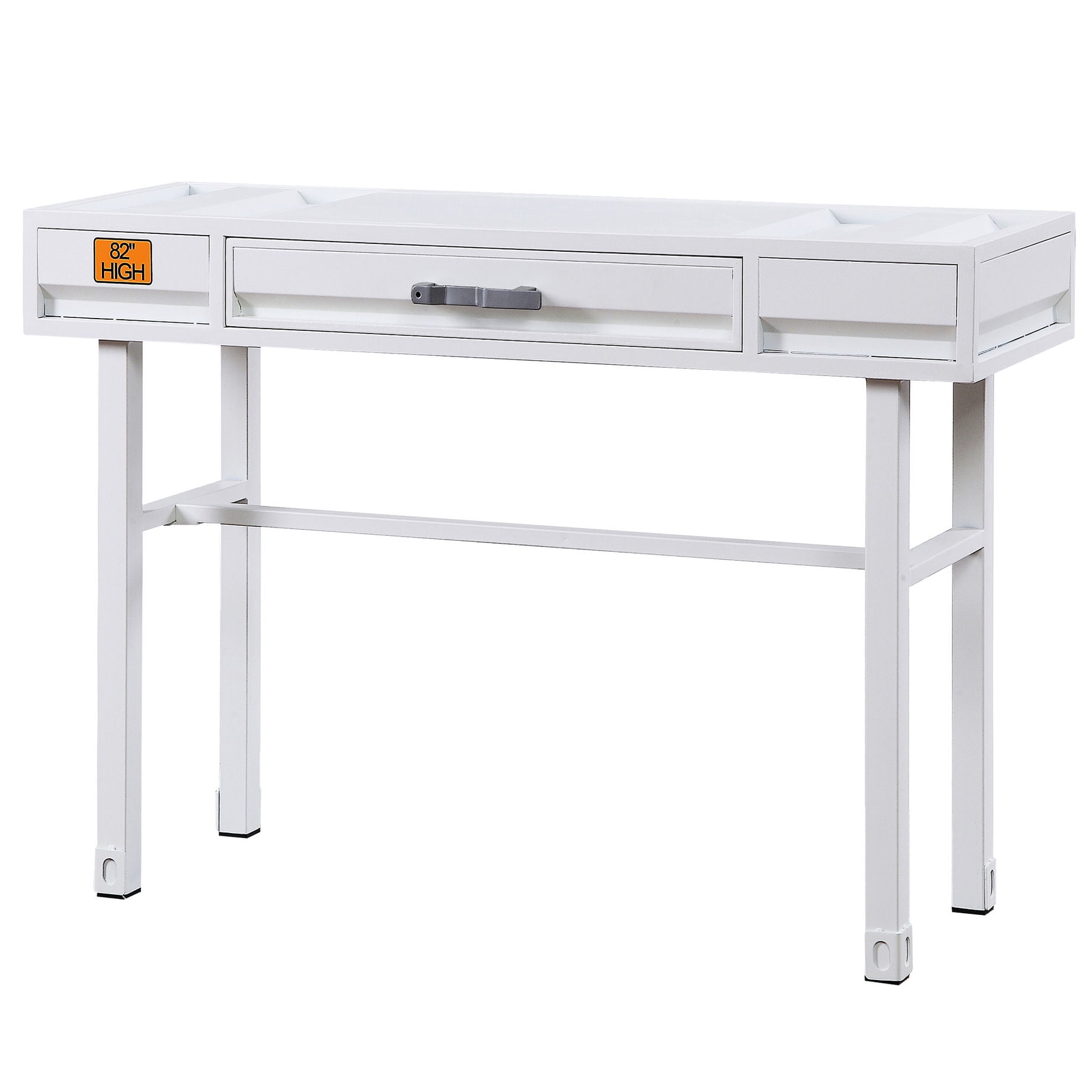 White Writing Desk with Drawer for Office Space | Creates Industrial ...