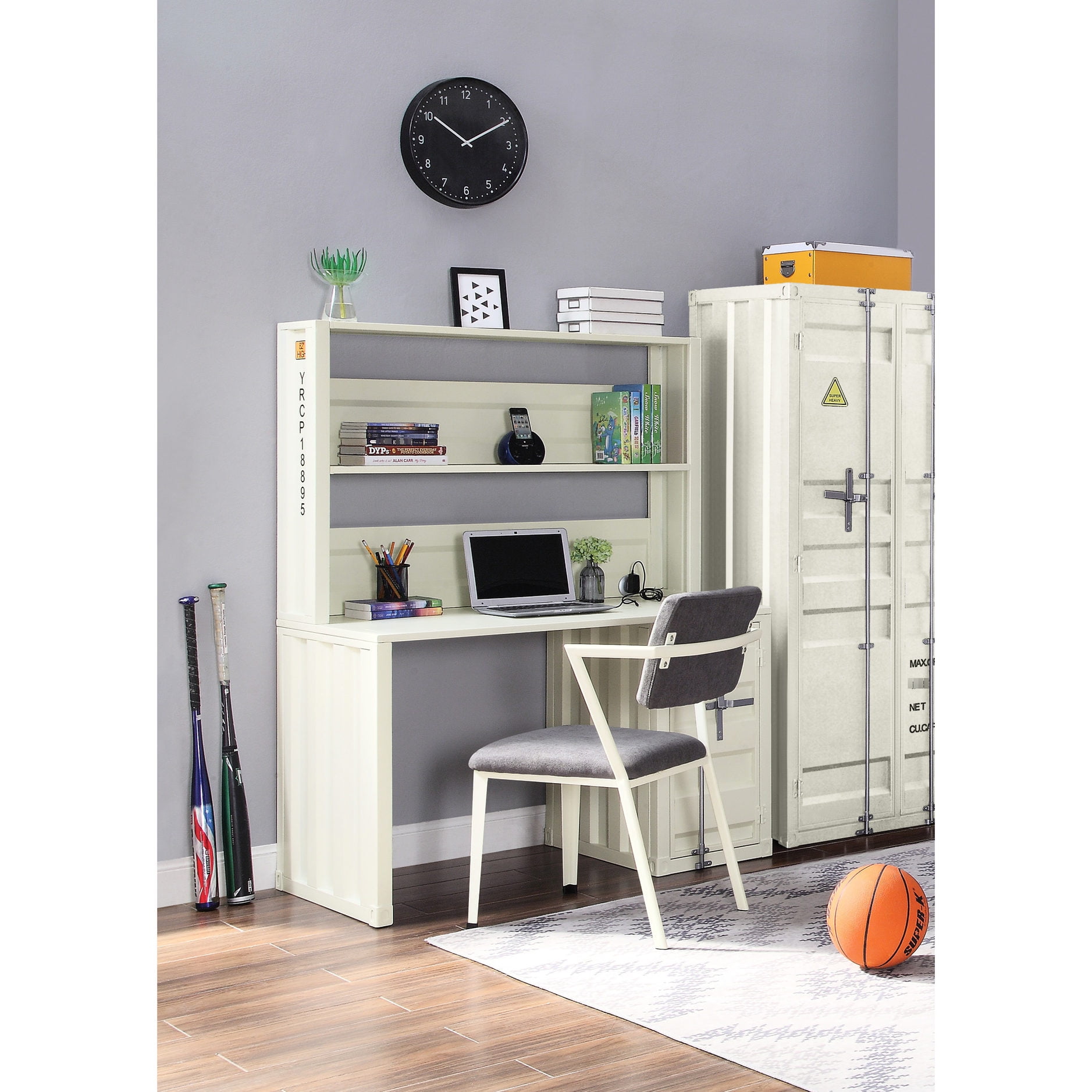 White Writing Desk with Hutch for Office Work Offering Dedicated ...