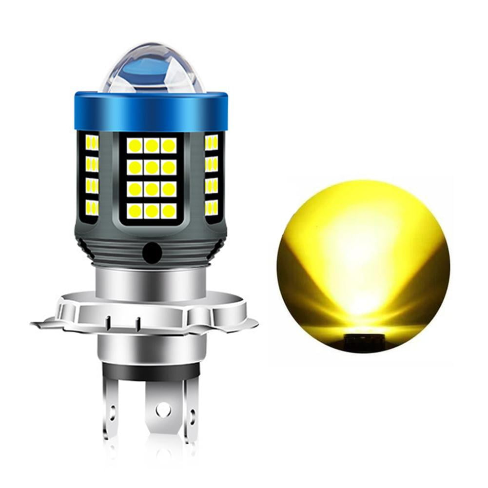 White + Yellow H4 New Led Motorcycle Headlight H4 Ba20d P15d White And ...