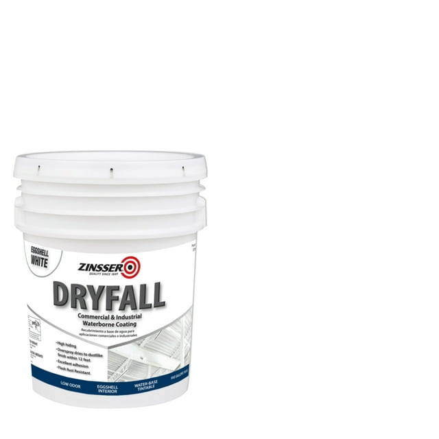 White, Zinsser Eggshell Dryfall Commercial and Industrial Waterborne ...