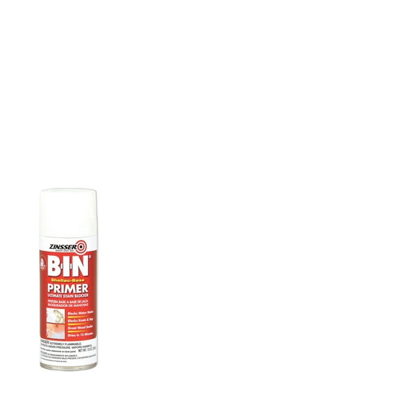 6 Pack, White, Zinsser Flat BIN Shellac-Base Primer Spray- 13 oz ...