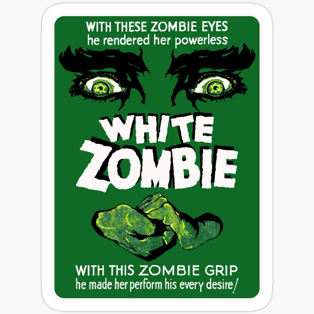 White Zombie 1932 Sticker Phone Decal Water Bottle Stickers Car Decals ...