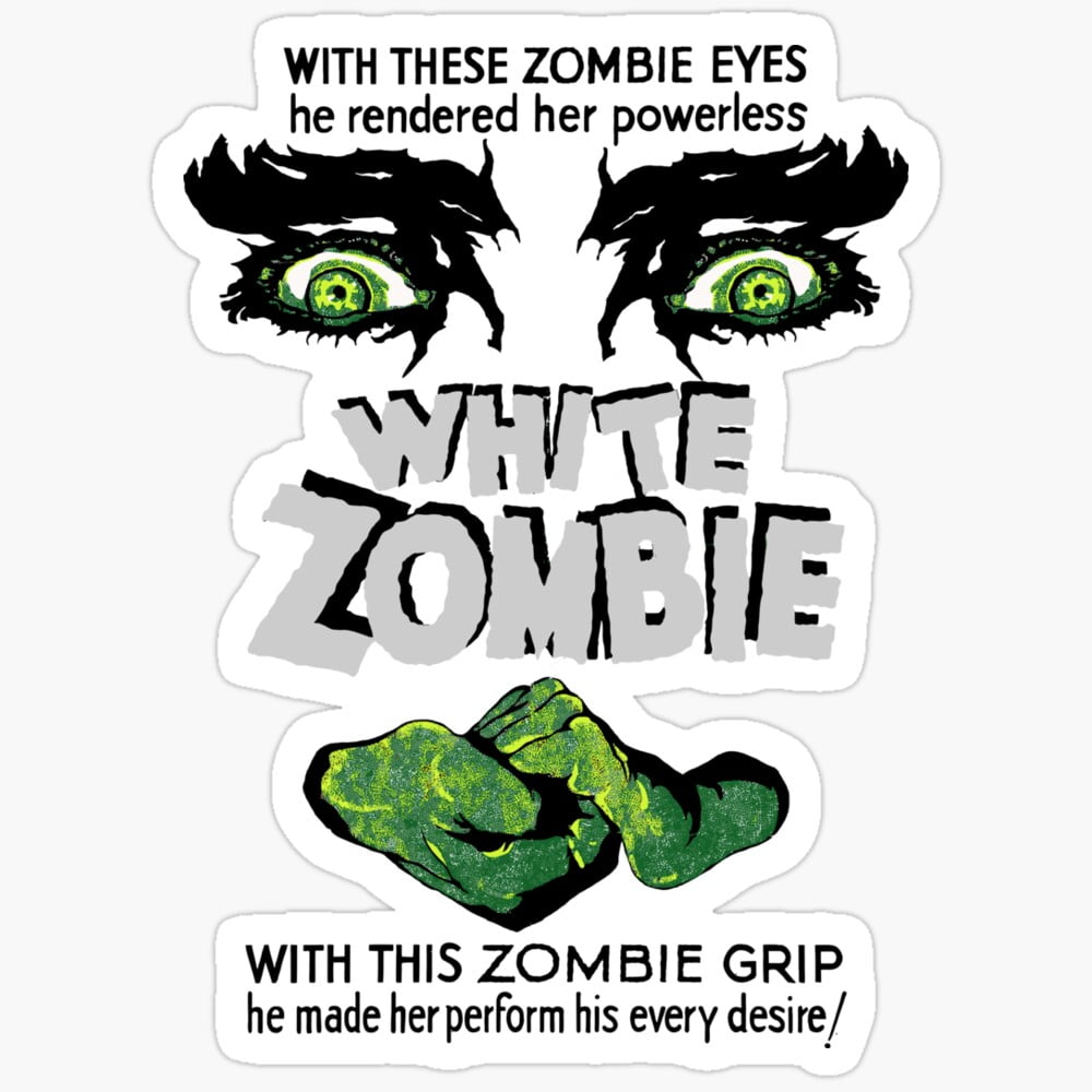 White Zombie Movie 1932 Sticker Phone Decal Water Bottle Stickers Car ...