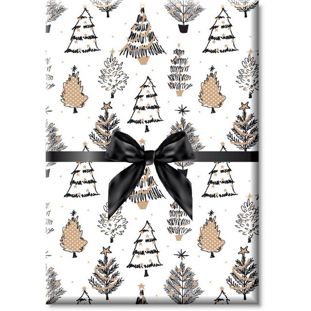 White and Gold Golden Holiday Trees Holiday Christmas Gift Premium ...