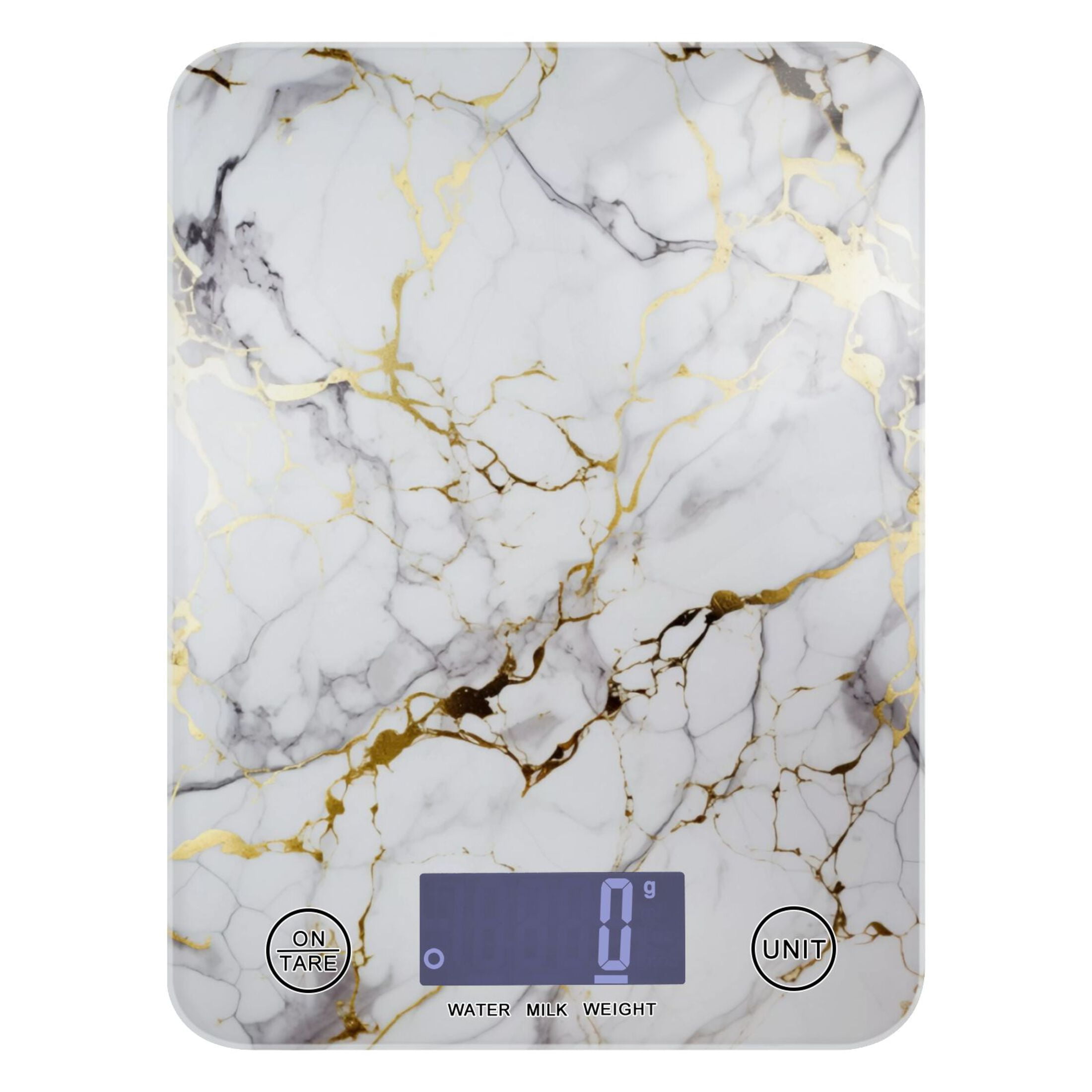 White and Gold Marble Kitchen Scale Digital Food Scales Grams and Oz ...