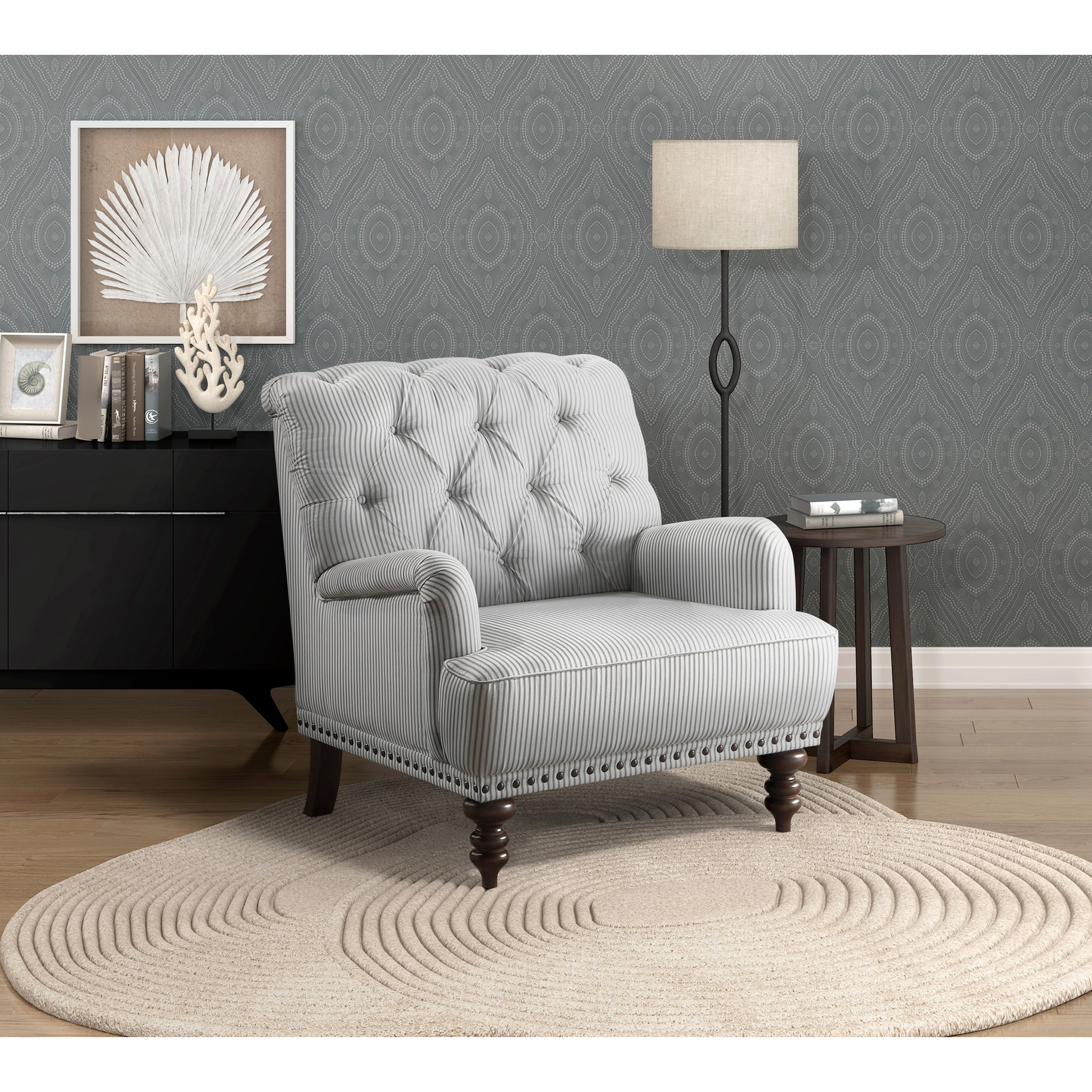 White and Gray Chair for Living Room | Ideal for Luxury Modern Settings ...