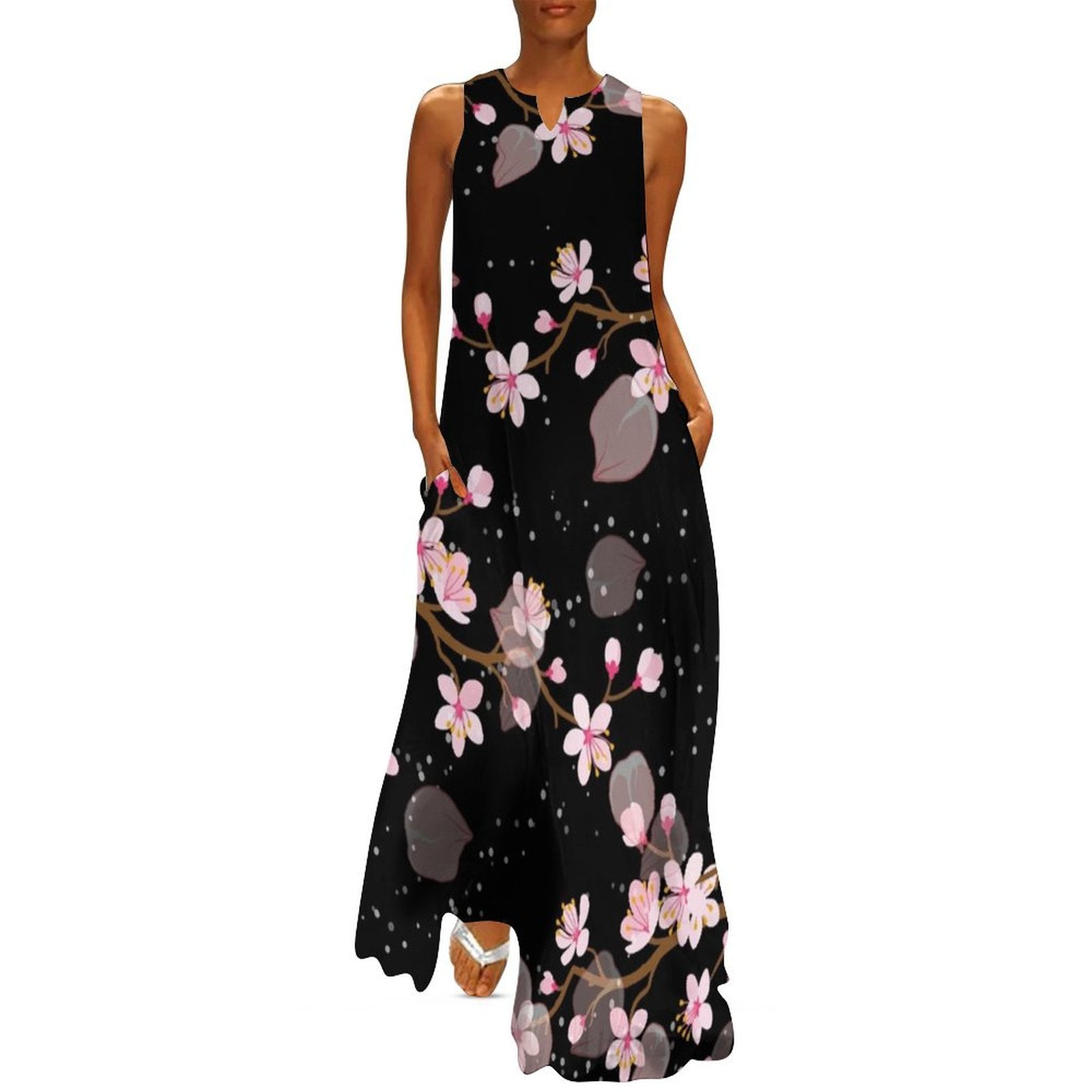 White and Pink Japanese Cherry Blossom Floral Seamless Repetition ...