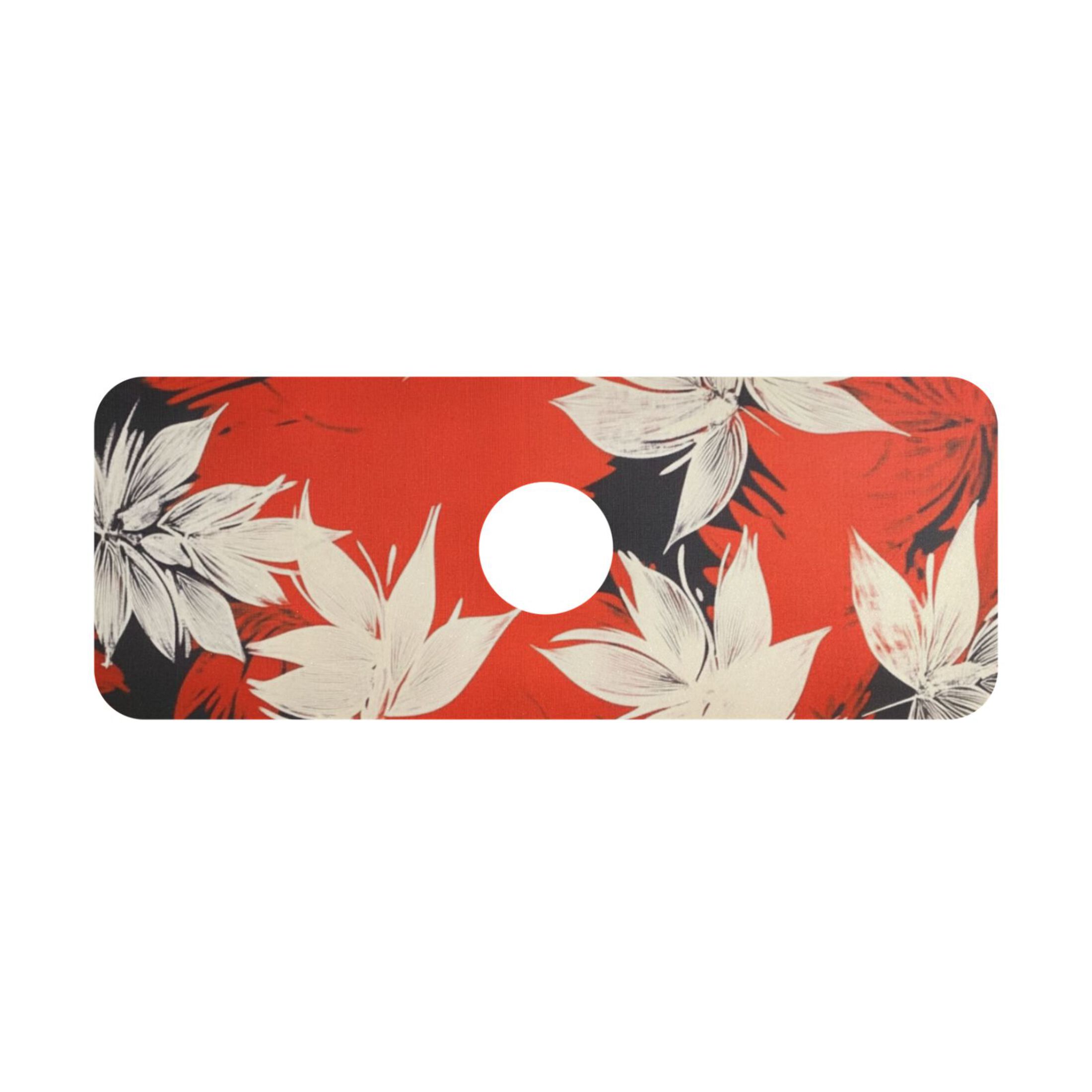 White and Red Flowers Japanese Style Kitchen Sink Splash Guard ...