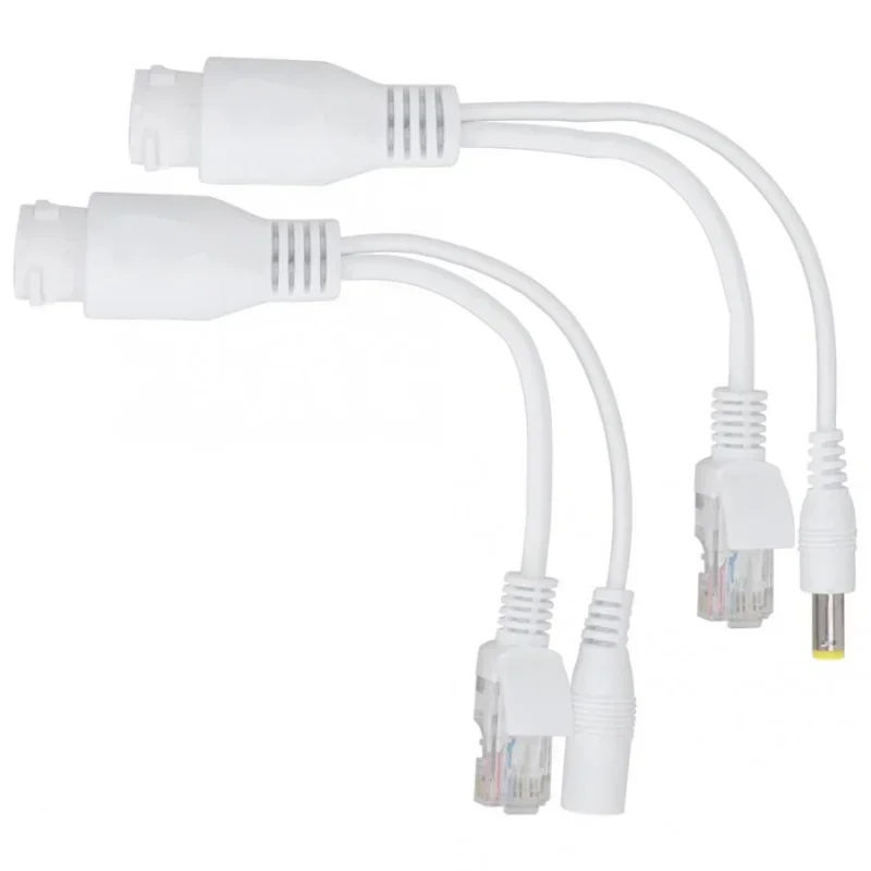 White computer connectors dc jack 12V Power Over Ethernet Passive POE ...