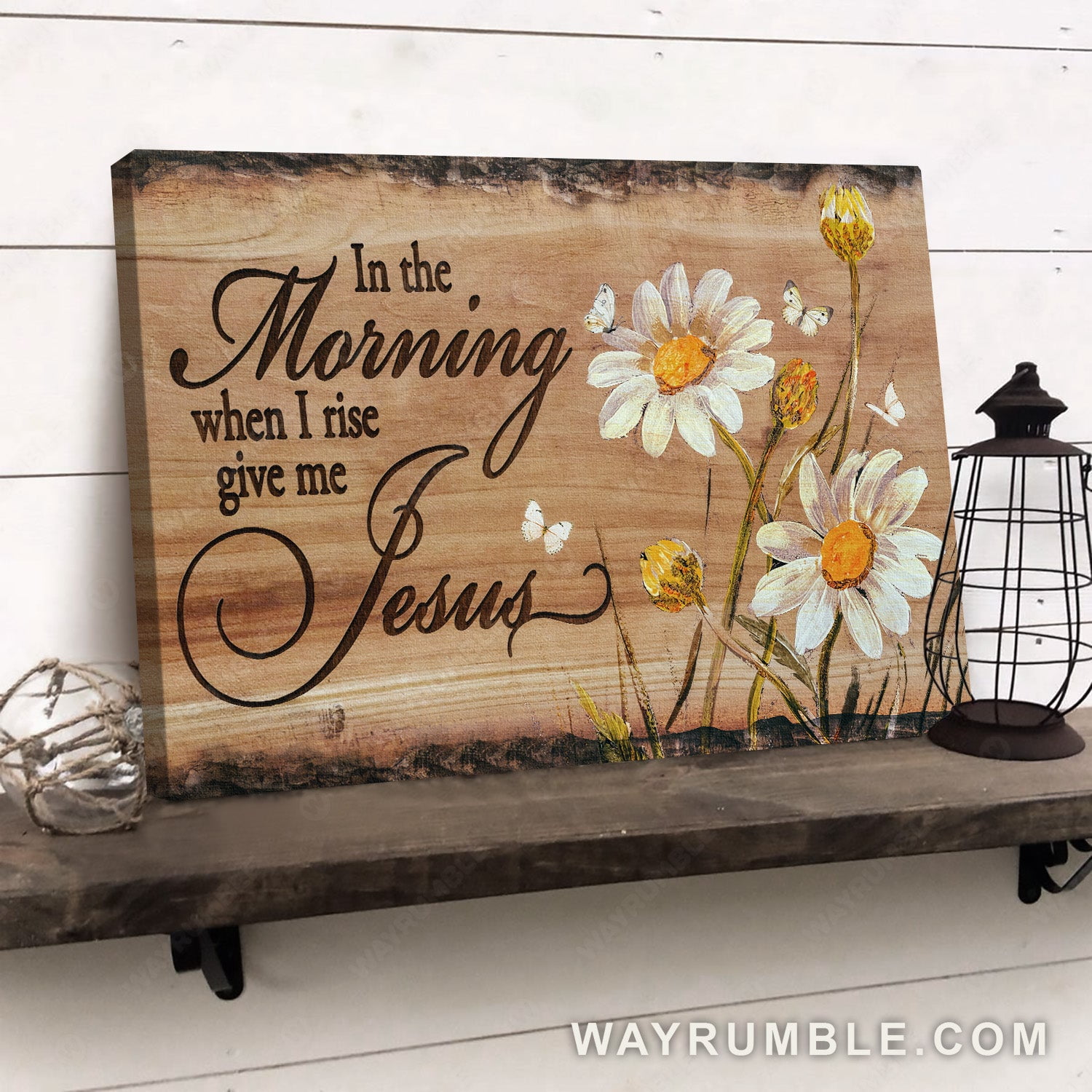 White daisy, Flower buds, Give me Jesus - Jesus Landscape poster Prints ...