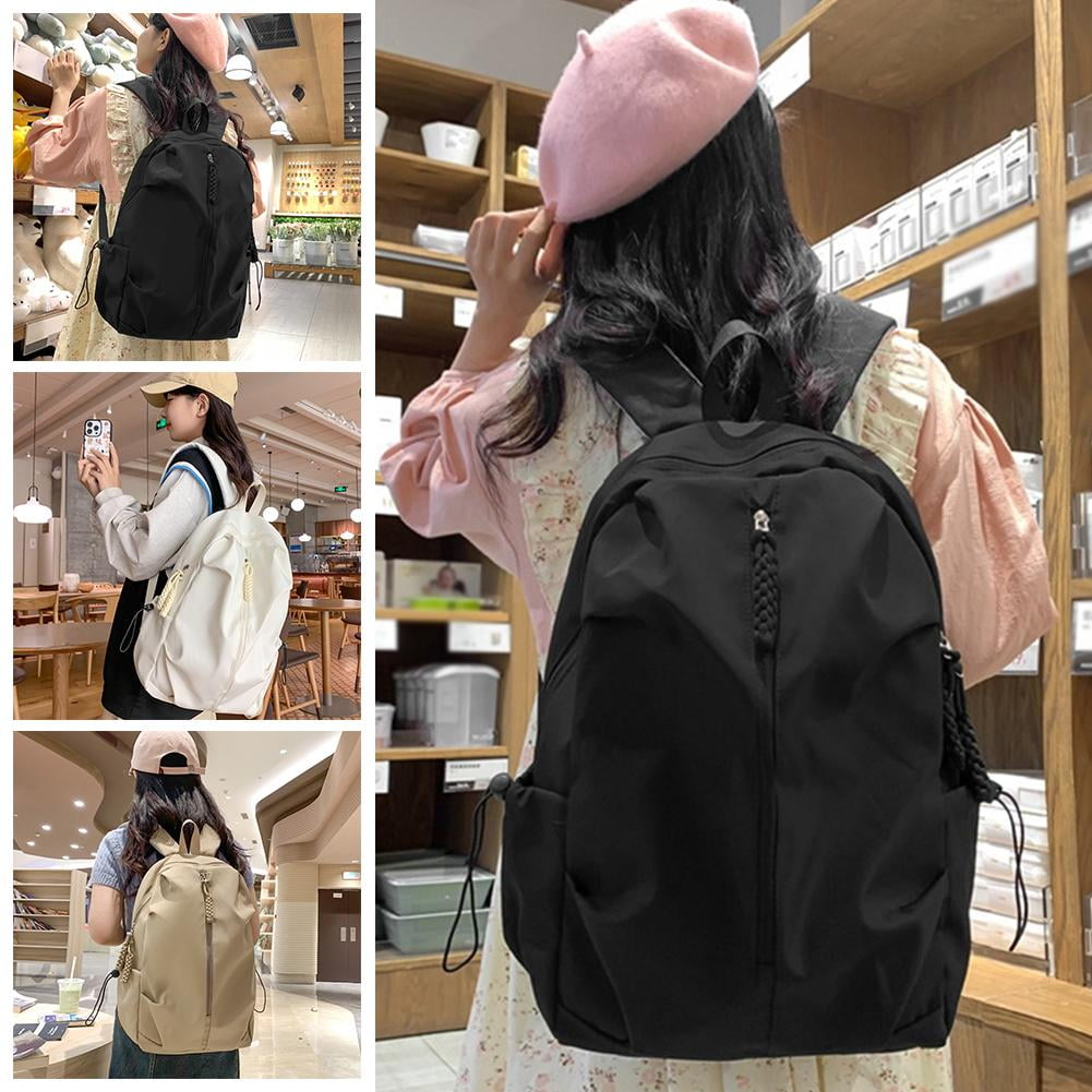 White elementary and middle school students' backpack large capacity ...