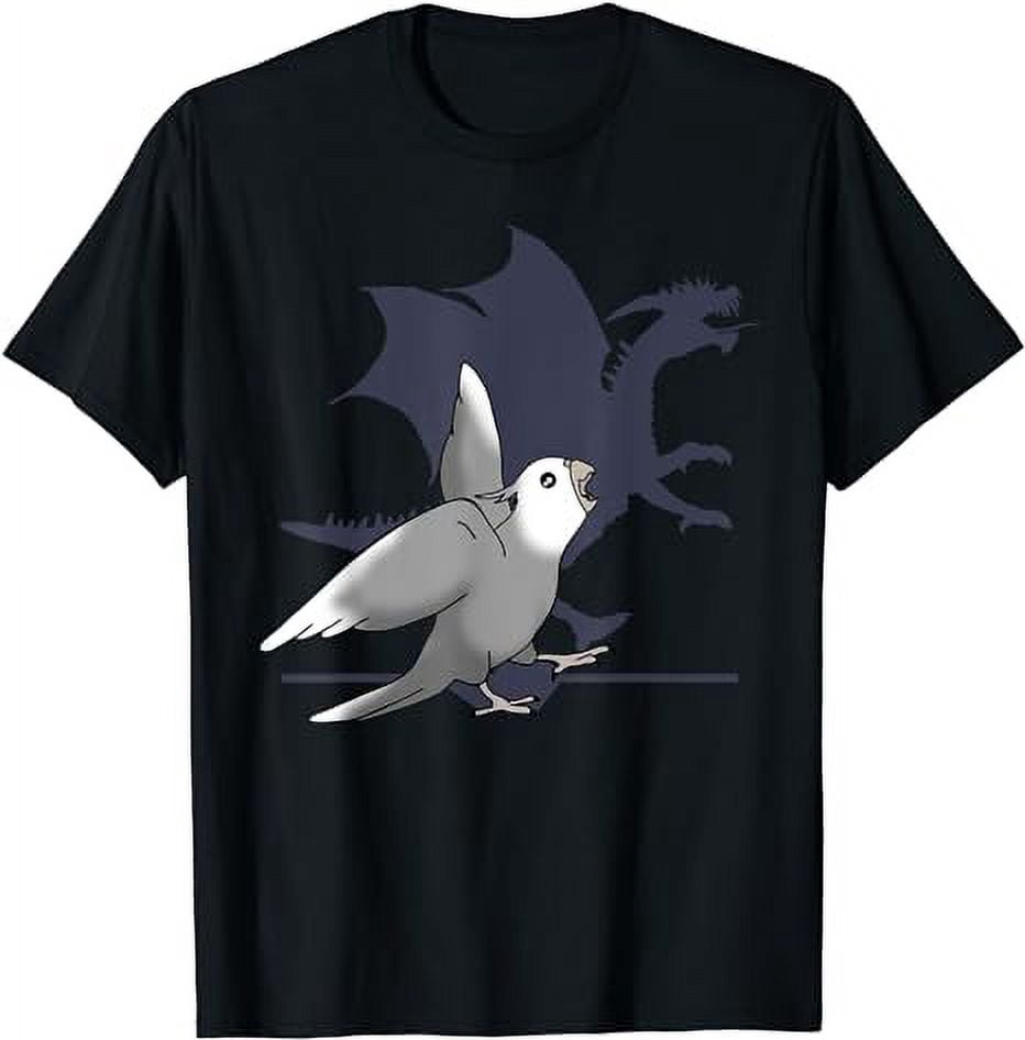 White faced Cockatiel Dragon Shadow Screaming Dragon Birb T-Shirt ...