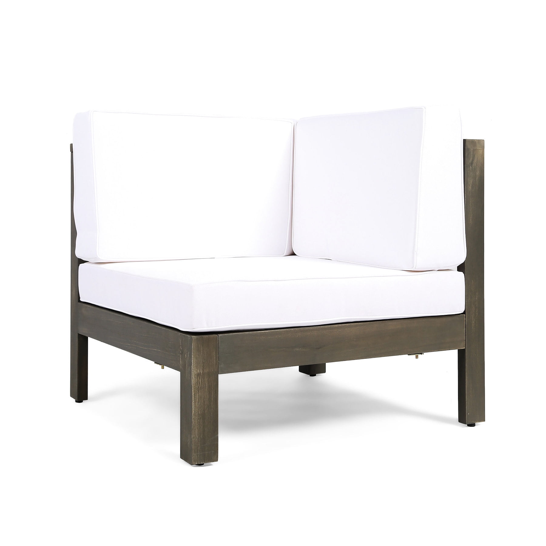 White finish - Beautiful slat motif - Courtyard corner seating / Add an ...