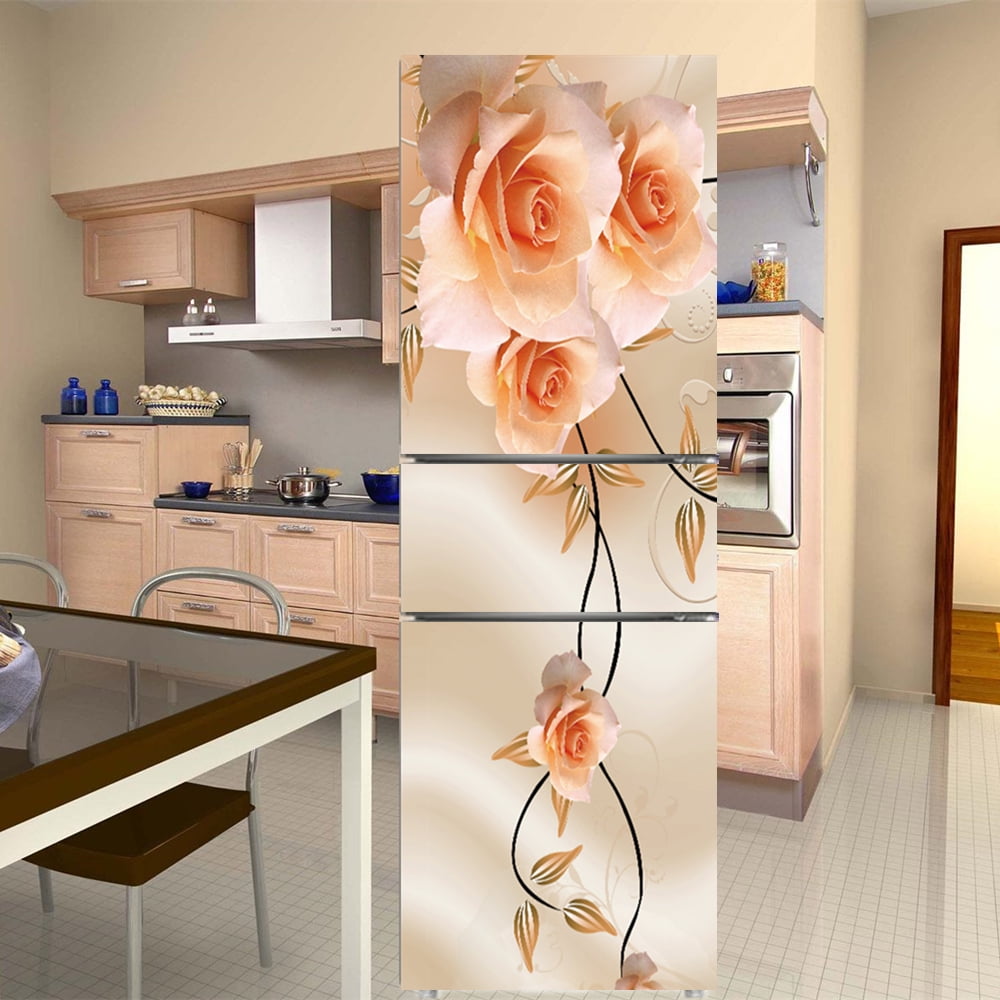White flower refrigerator door decoration Elegant flower refrigerator ...